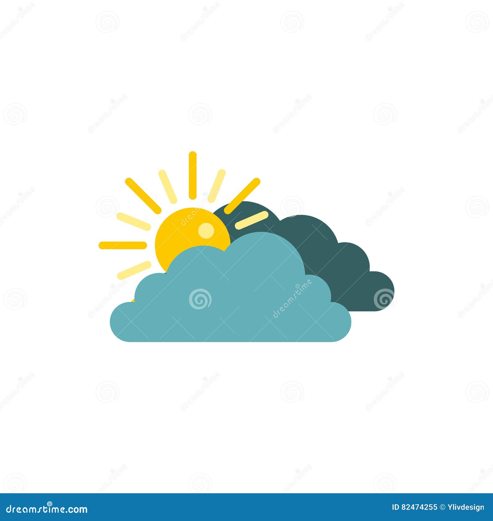 Sun Behind Clouds Black Silhouette Royalty-Free Stock Photo ...