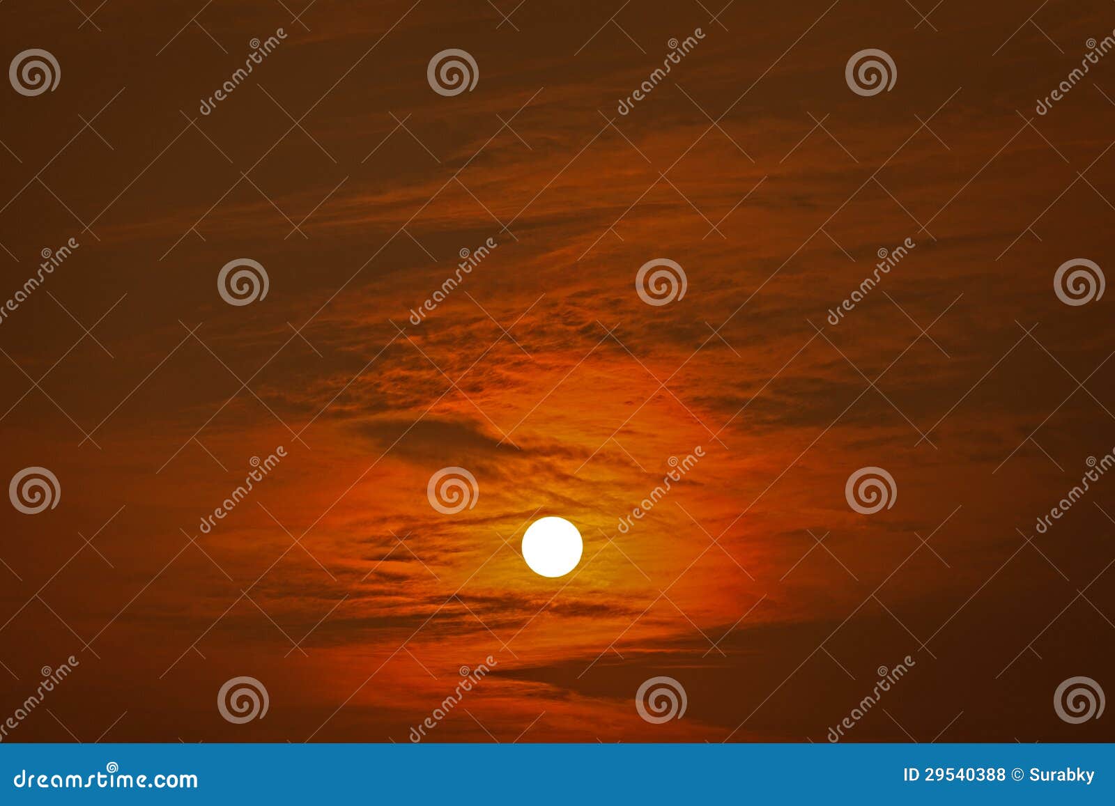 Sun Behind Clouds at Sunset Stock Photo - Image of color, evening: 29540388
