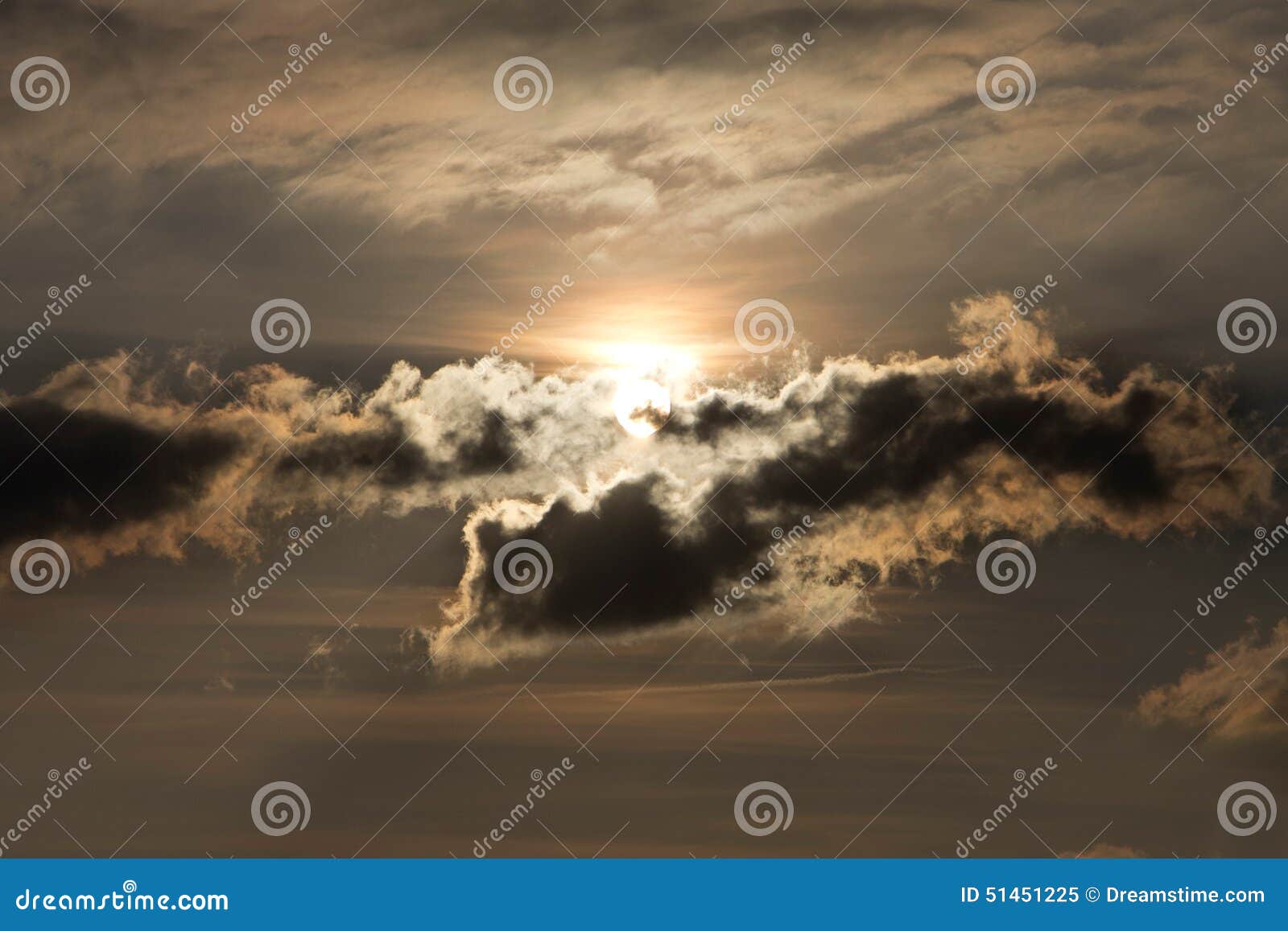 The sun behind the clouds stock image. Image of hidden - 51451225