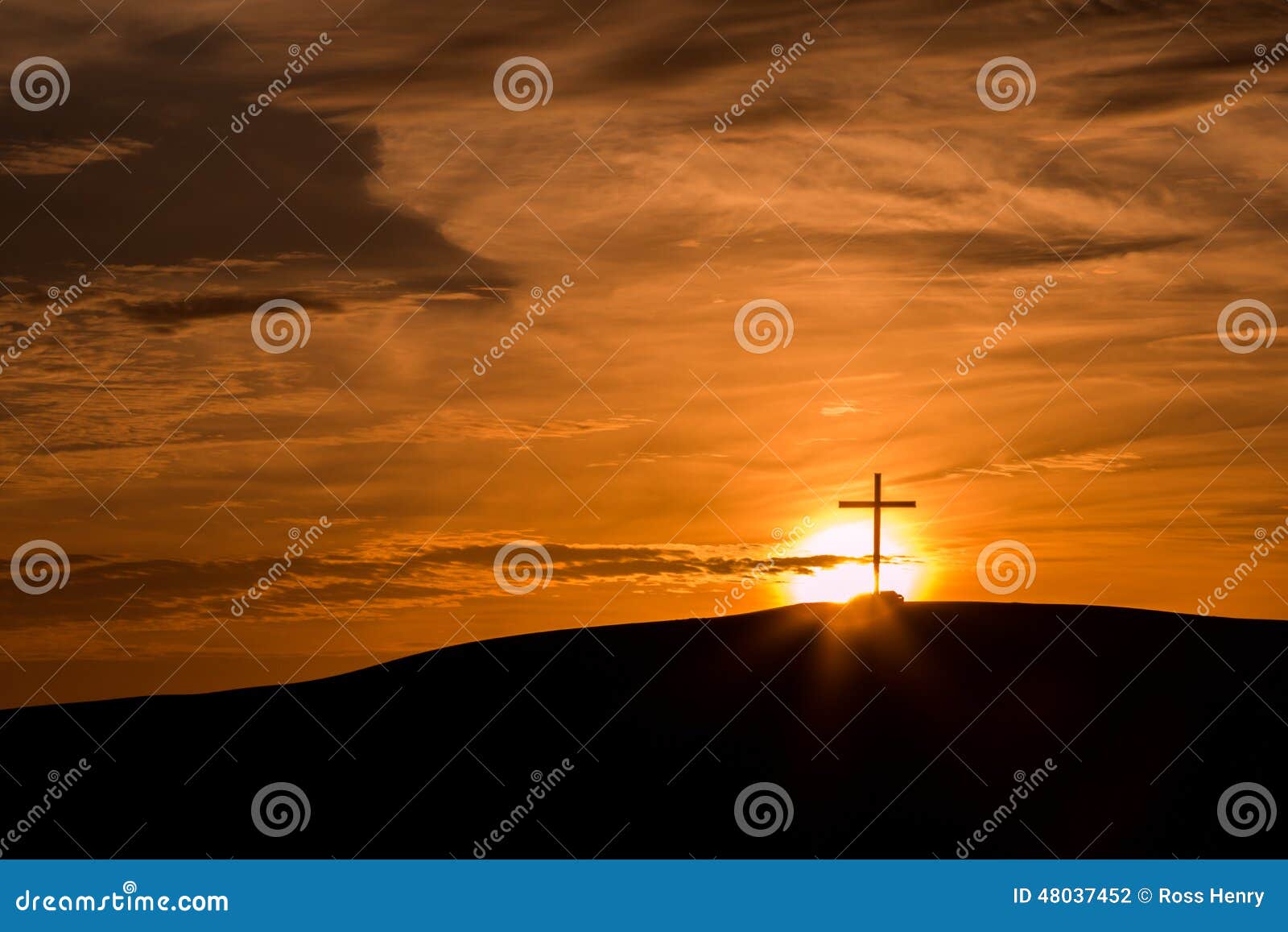 Sun Behind Cross stock photo. Image of holy, symbol, faith - 48037452