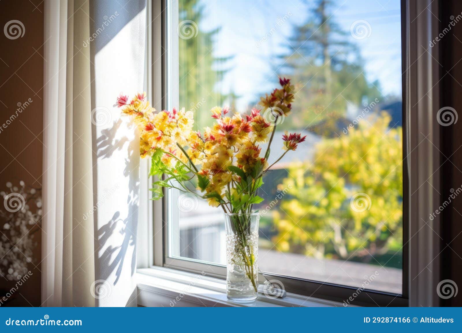 Sun-blocking Window Film on House Window Stock Photo - Image of ...