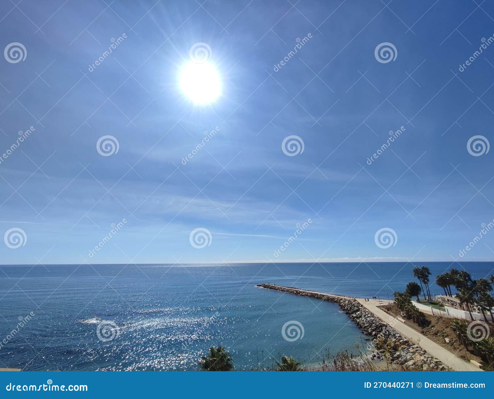 Sun and Blue Sky on the Sea Stock Image - Image of tower, terrain ...