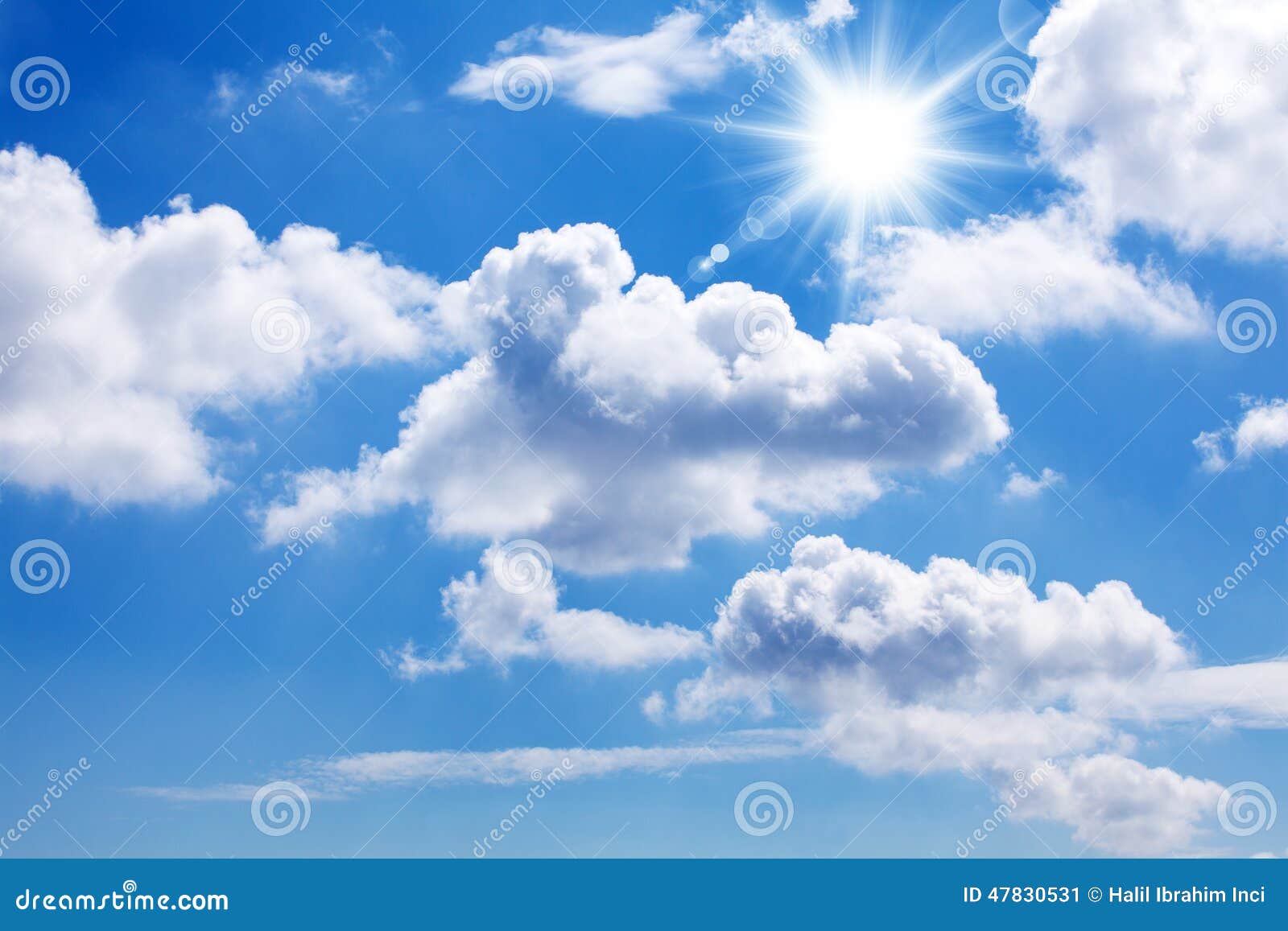 Sun and blue sky stock image. Image of inspire, sunlight - 47830531