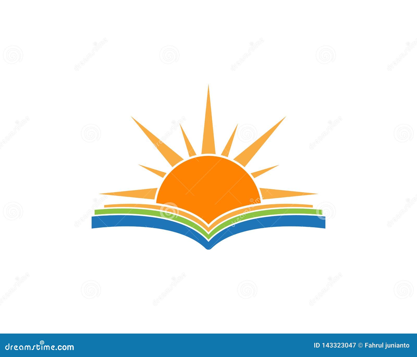 Sun Book Icon and Symbol Vector Stock Vector - Illustration of people ...