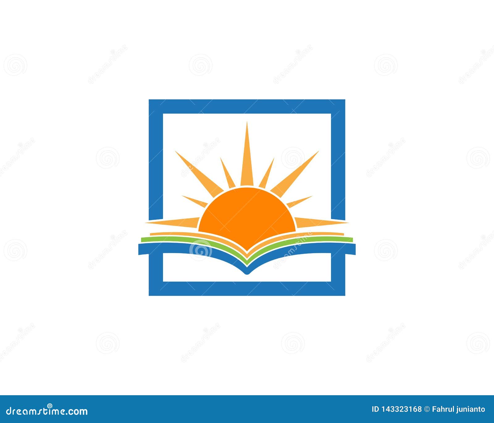 Sun Book Icon and Symbol Vector Stock Vector - Illustration of abstract ...