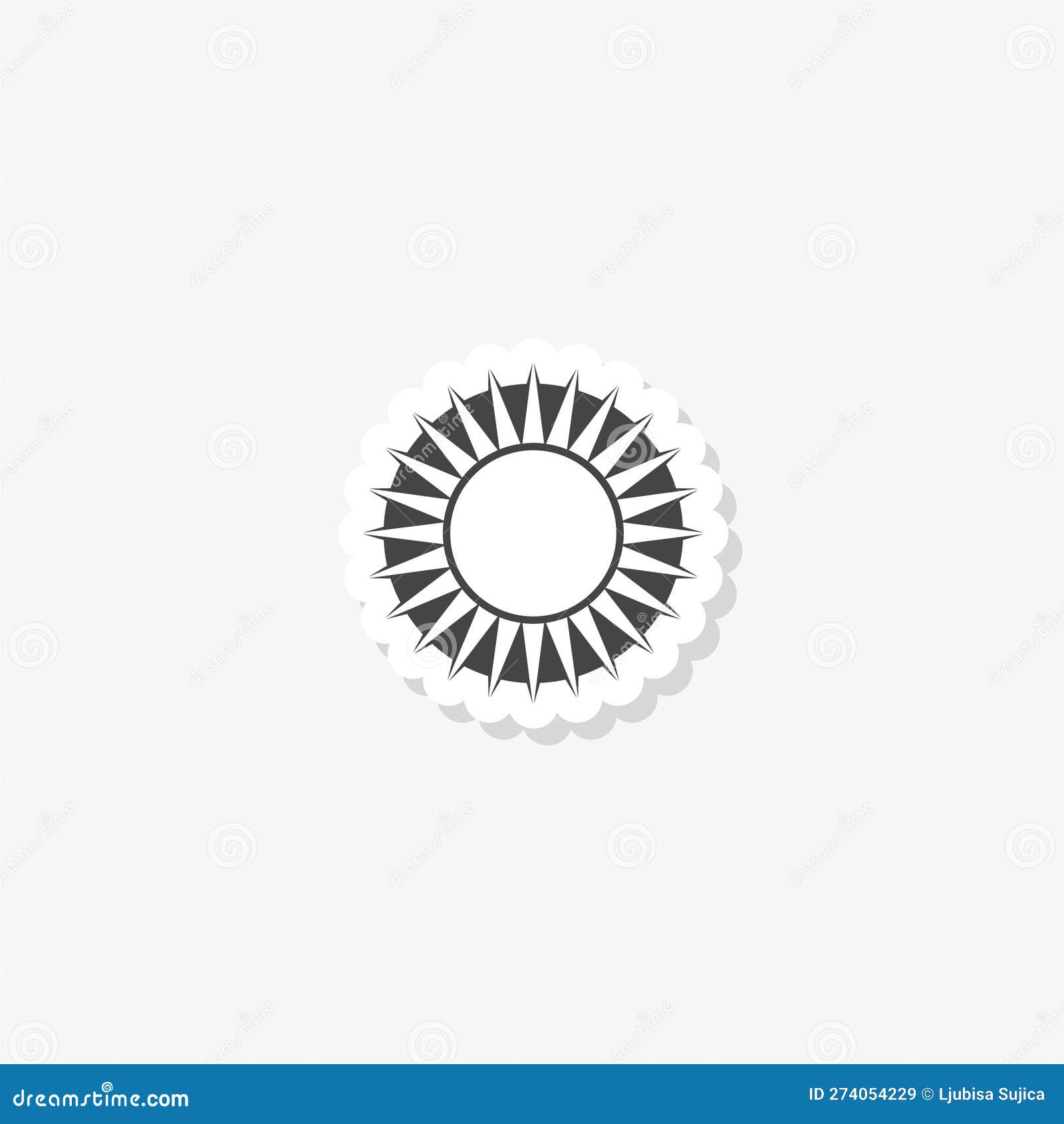 Sun Brand Logo Design Element Sticker Icon Stock Vector - Illustration ...
