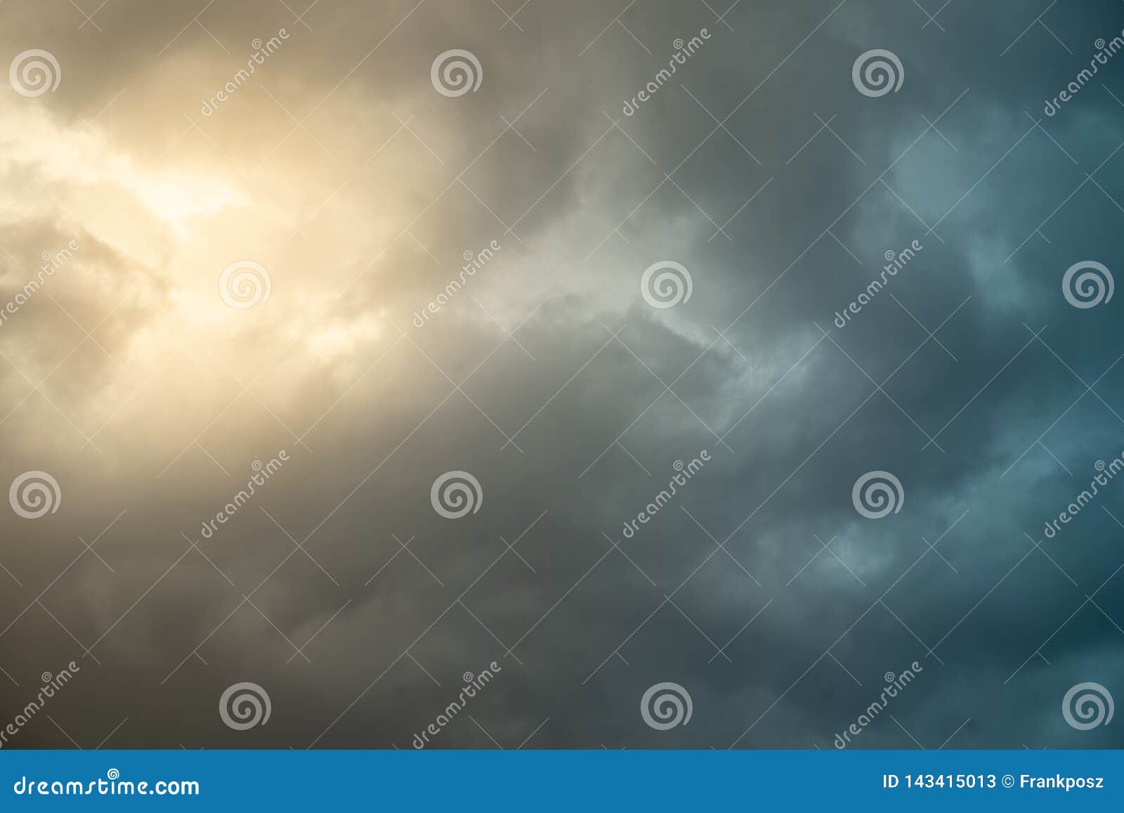 Sun Breaking through a Cloud Cover in the Storm Stock Image - Image of ...