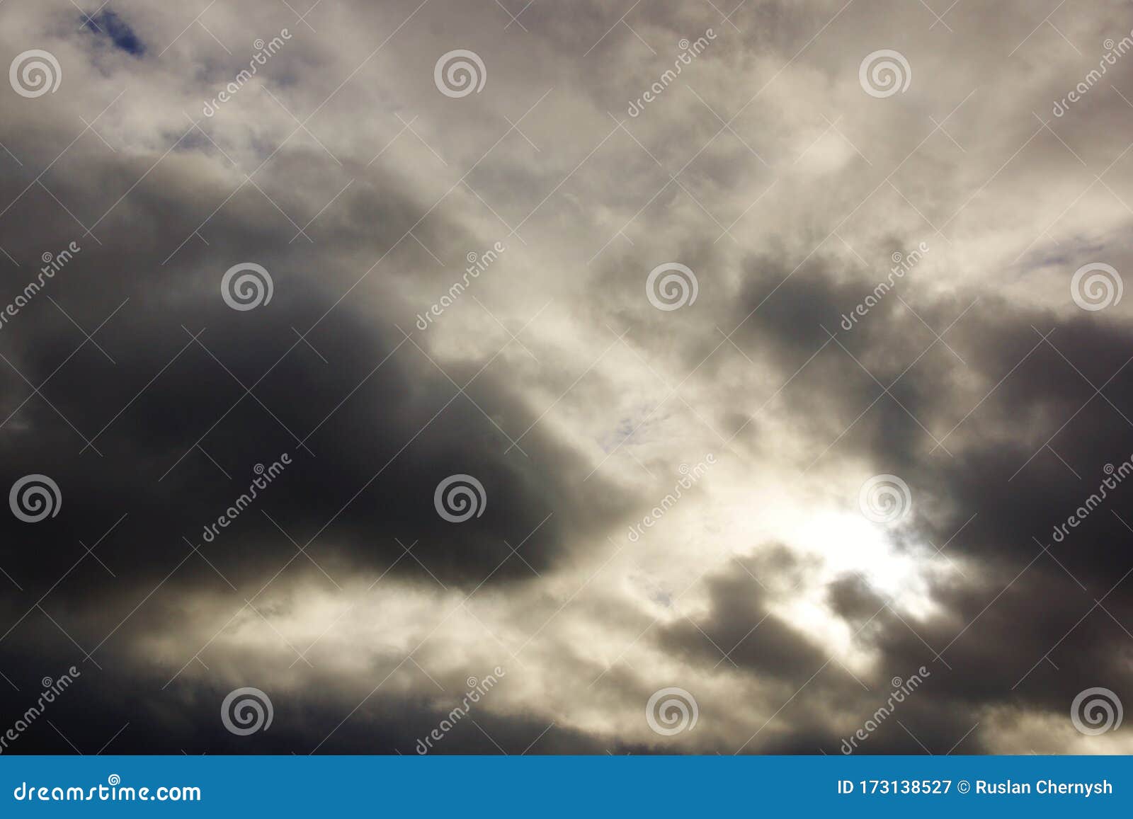 The Sun Breaks through the Clouds Stock Image - Image of element, sunny ...