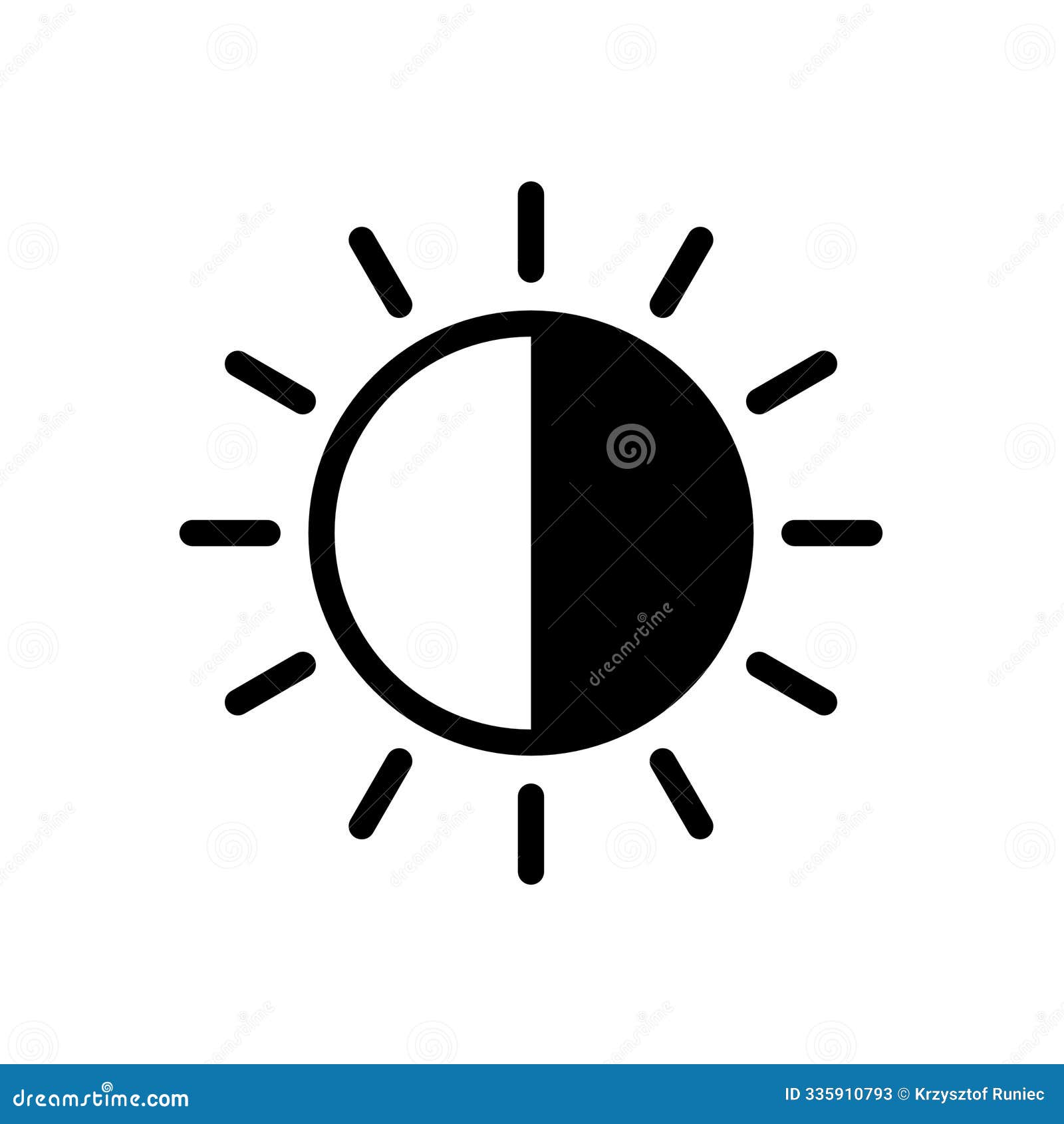 Sun, Brightness, Brightness Setting -vector Icon Stock Vector ...