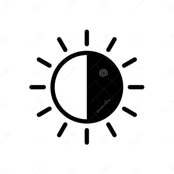 Sun, Brightness, Brightness Setting -vector Icon Stock Vector ...