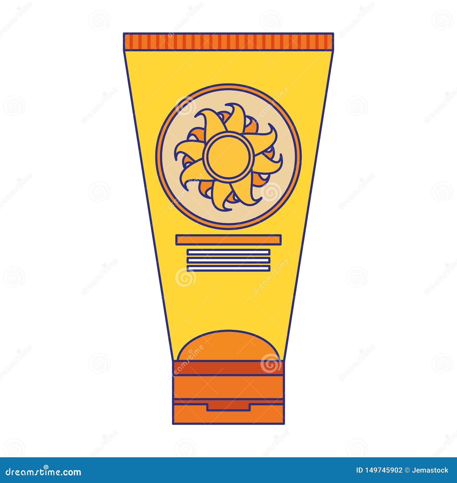 Sun Bronzer Bottle Isolated Cartoon Stock Vector - Illustration of ...