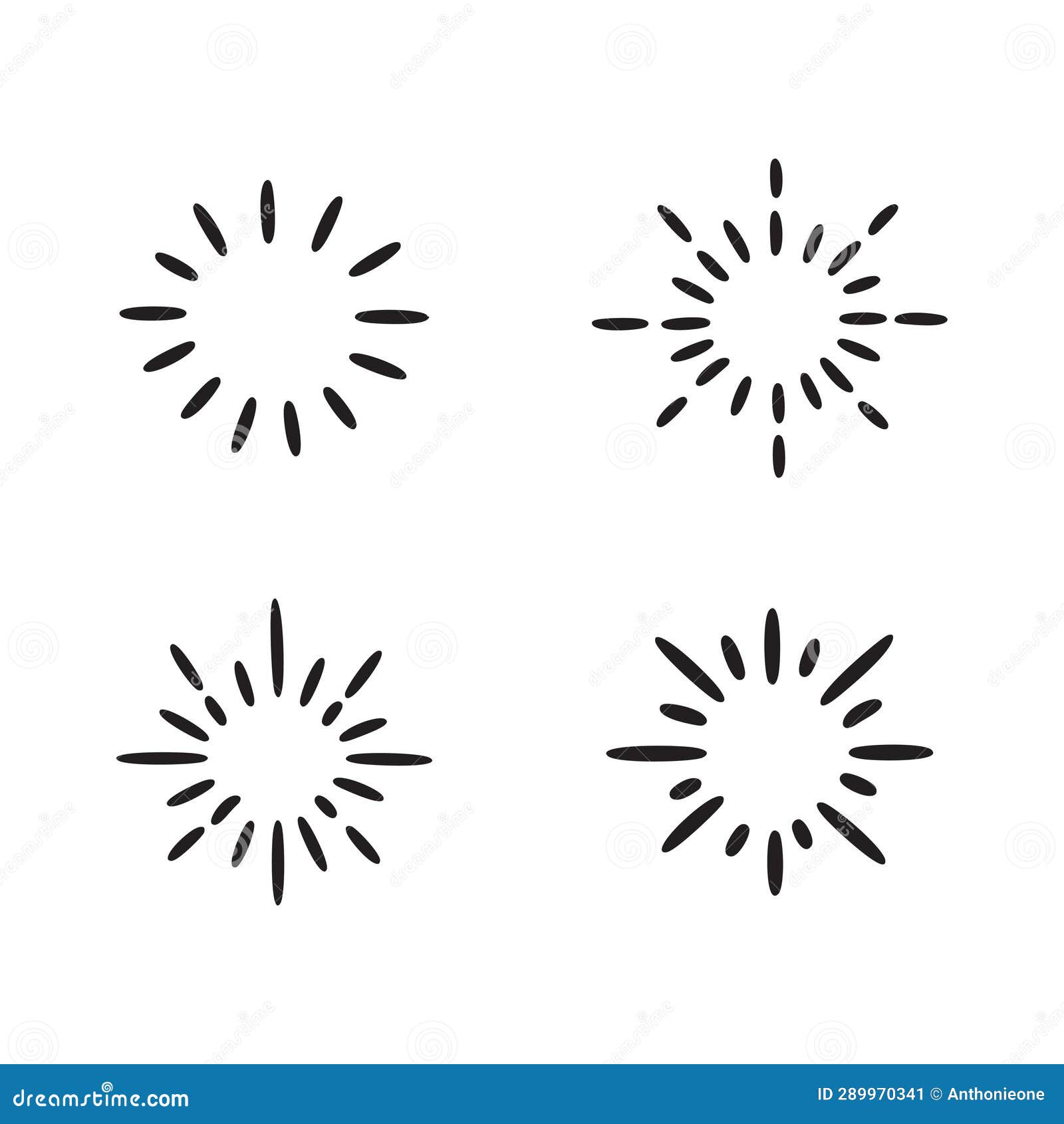 The Sun Burst Dashed Line Aesthetic Abstract Element Art Decoration ...