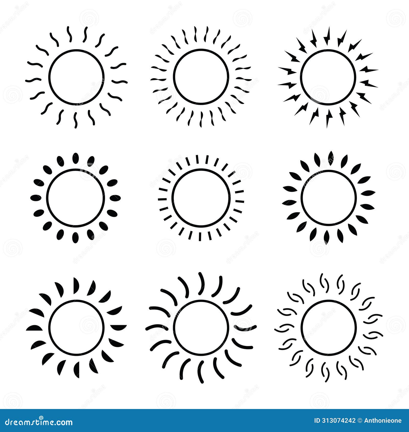 The Sun Burst Dashed Line Aesthetic Abstract Element Art Decoration ...