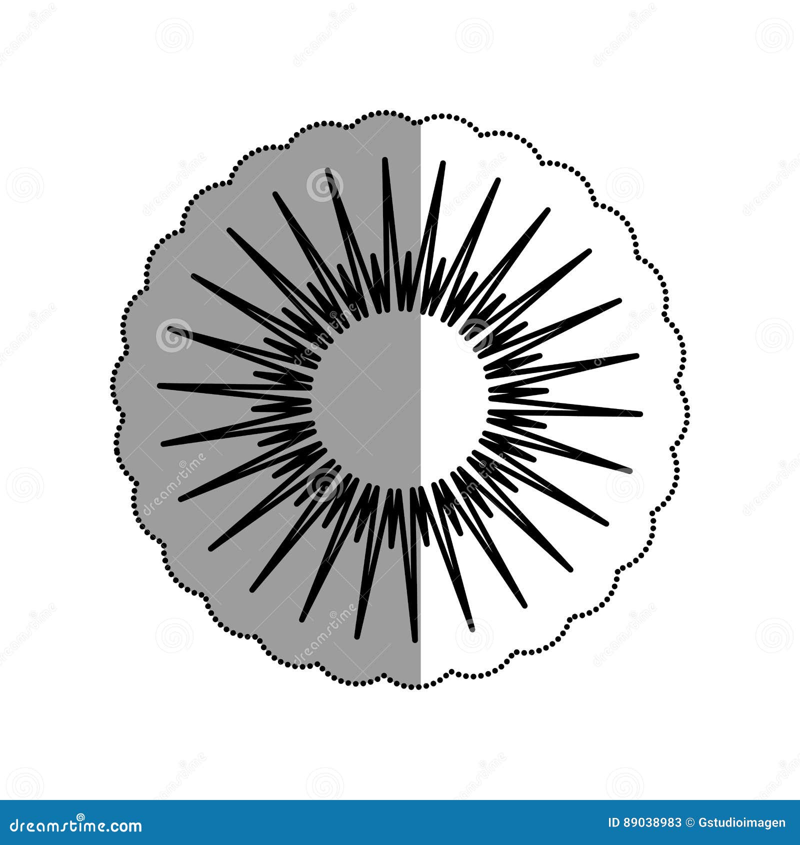 Sun burst element icon stock illustration. Illustration of trendy ...