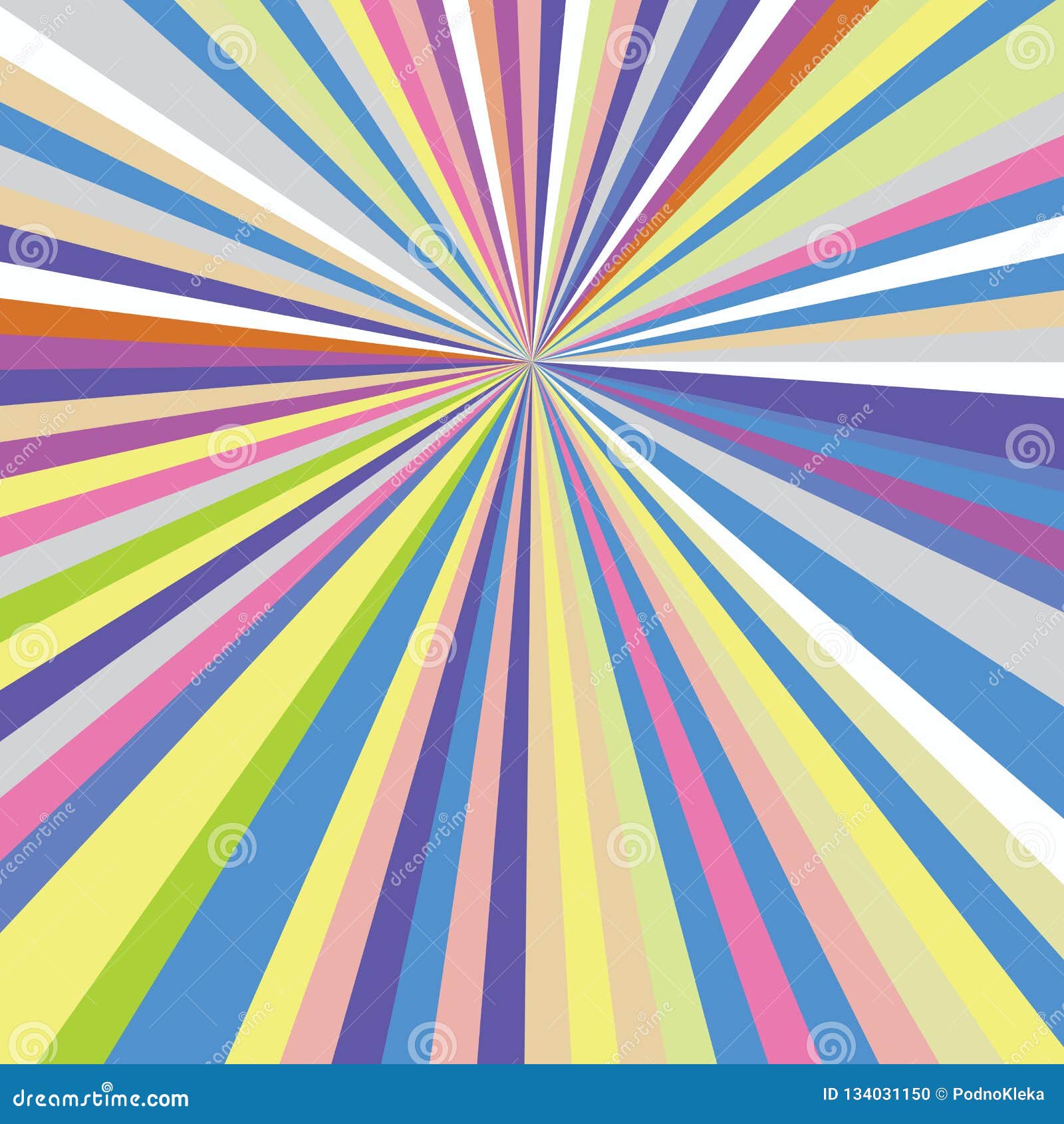 Sun Burst Geometric Abstract Spectrum Rainbow Rays Stripe Background