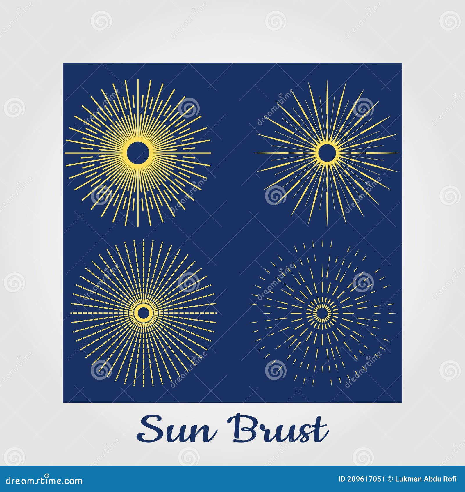 Sun Burst Logo Vector Illustration Design Graphic Stock Vector ...