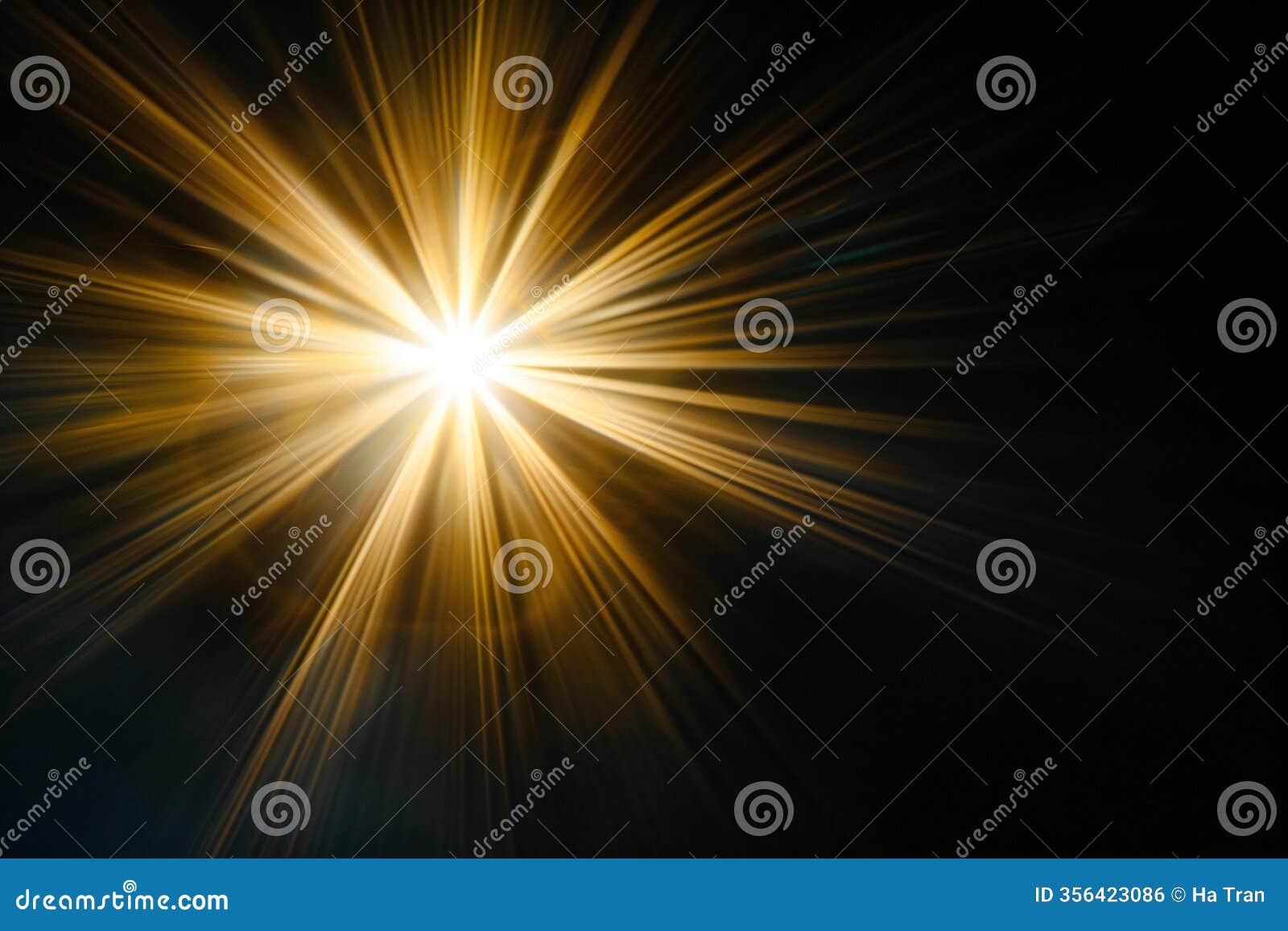 Sun Burst with Rays of Light on a Black Background, Abstract Photo ...
