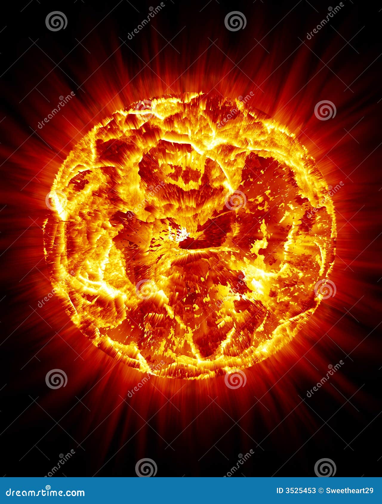 Sun Bursting stock illustration. Illustration of atmosphere - 3525453