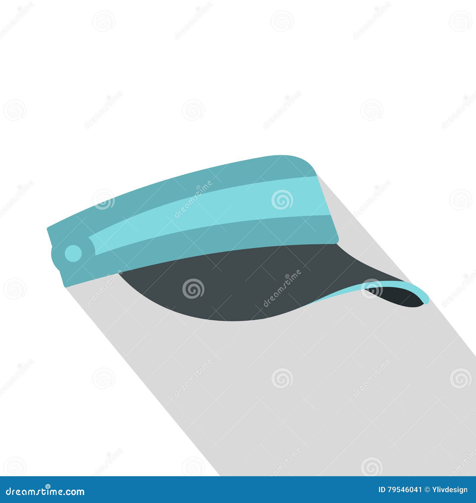 Sun cap icon, flat style stock vector. Illustration of material - 79546041
