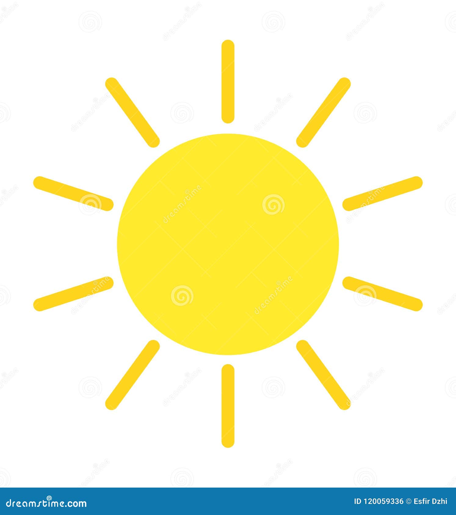 Sun Cartoon Icon Vector Illustration Isolated on White Stock Vector ...