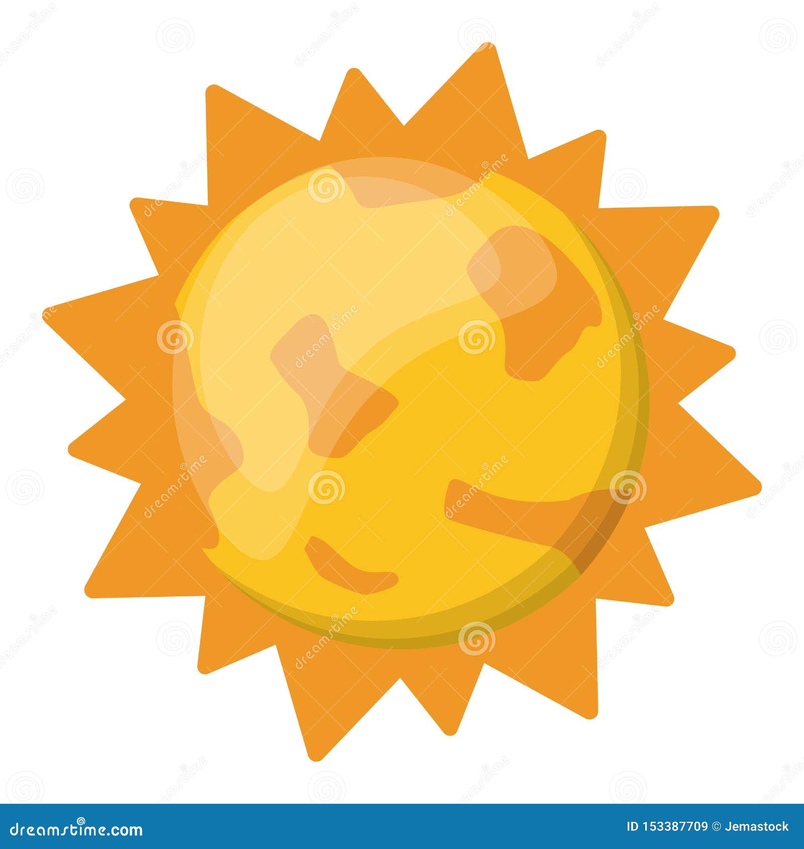 Sun Cartoon Isolated Symbol Stock Vector - Illustration of glow, shine ...