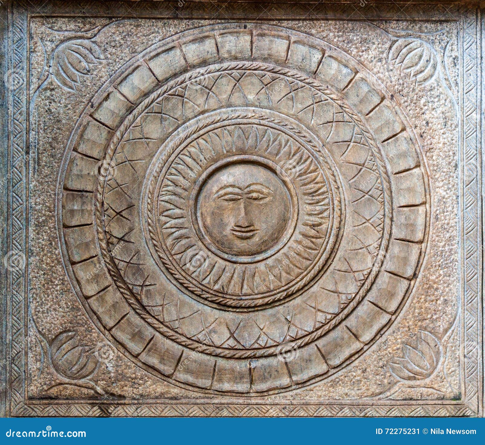 Sun Carving stock image. Image of sacred, eastern, asian - 72275231