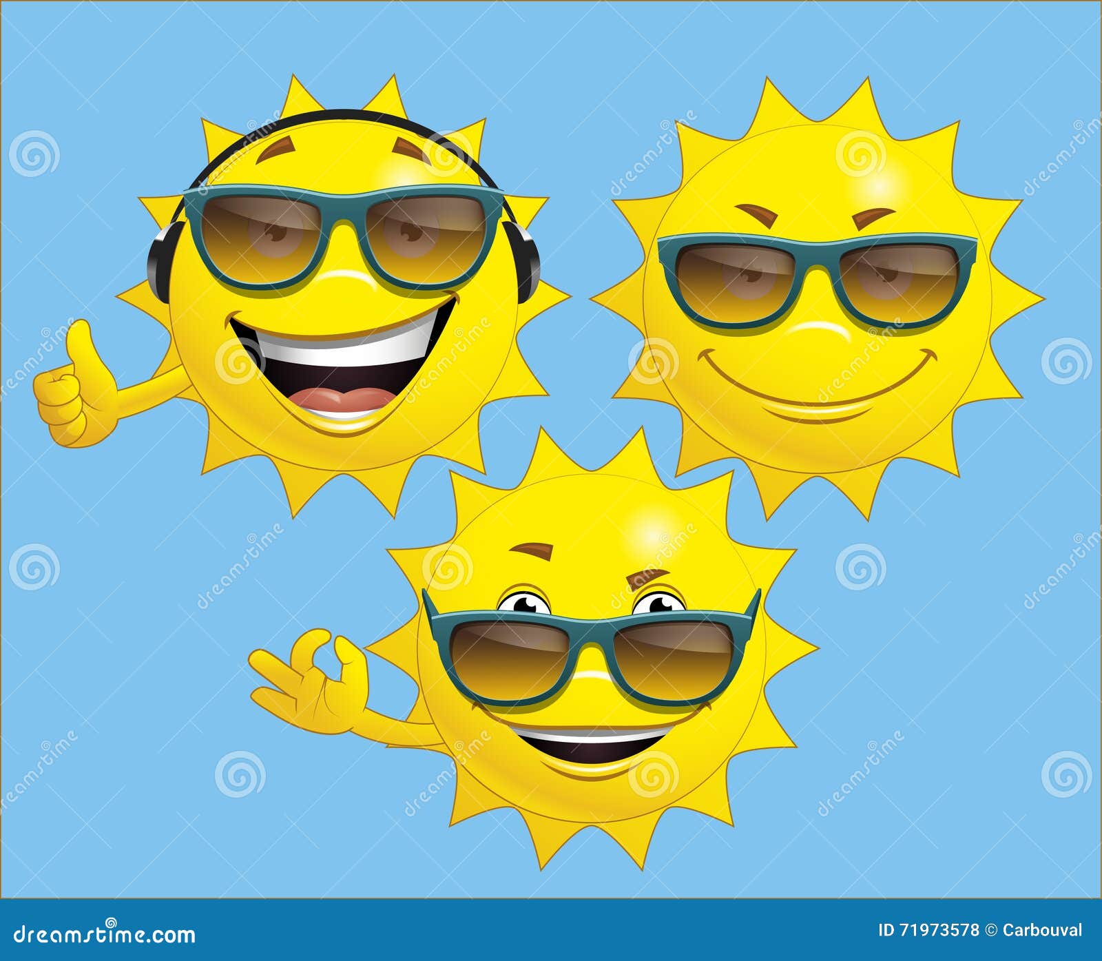 Sun character stock illustration. Illustration of cartoon - 71973578