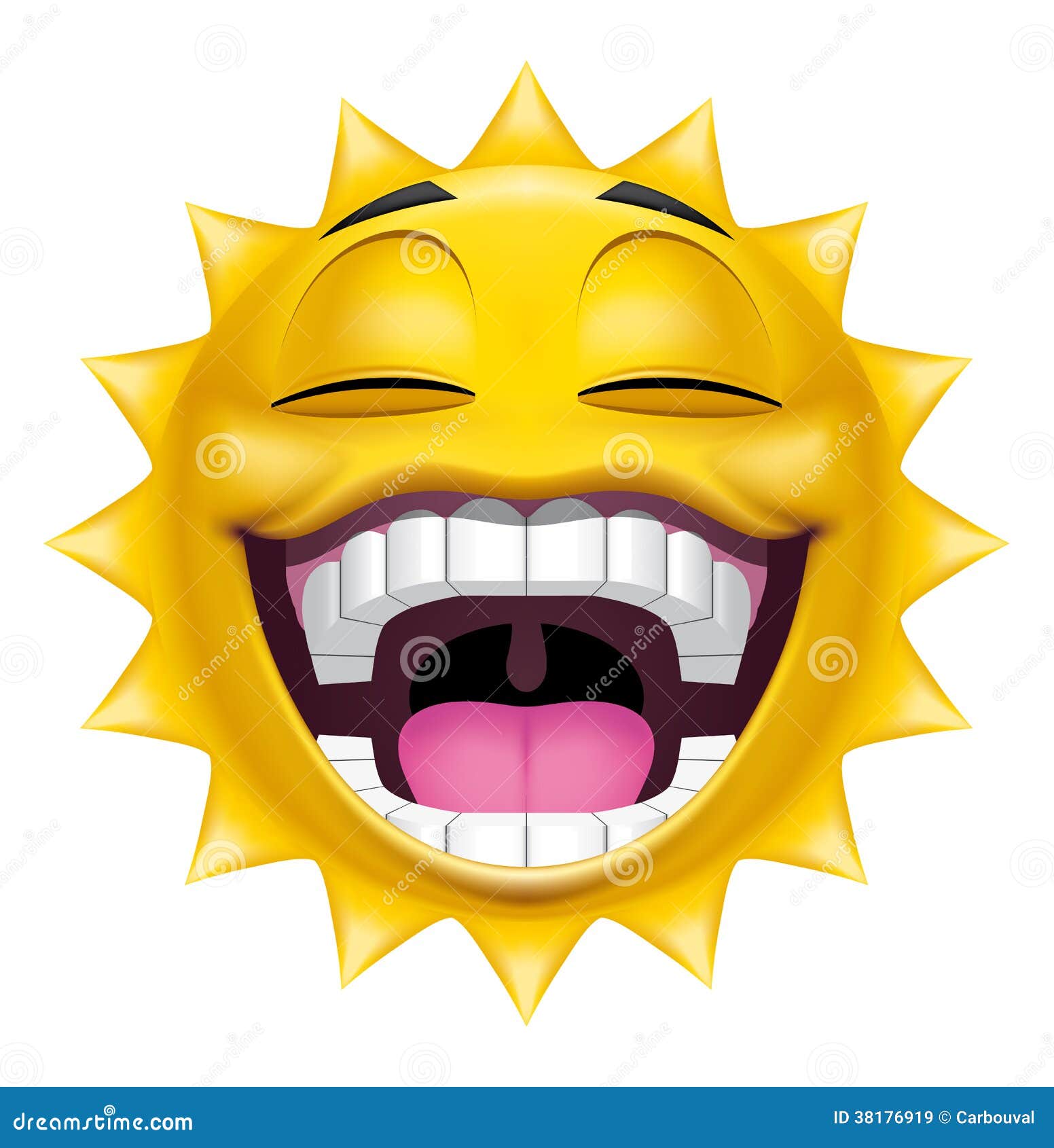 Sun character laughing stock illustration. Illustration of isolated ...