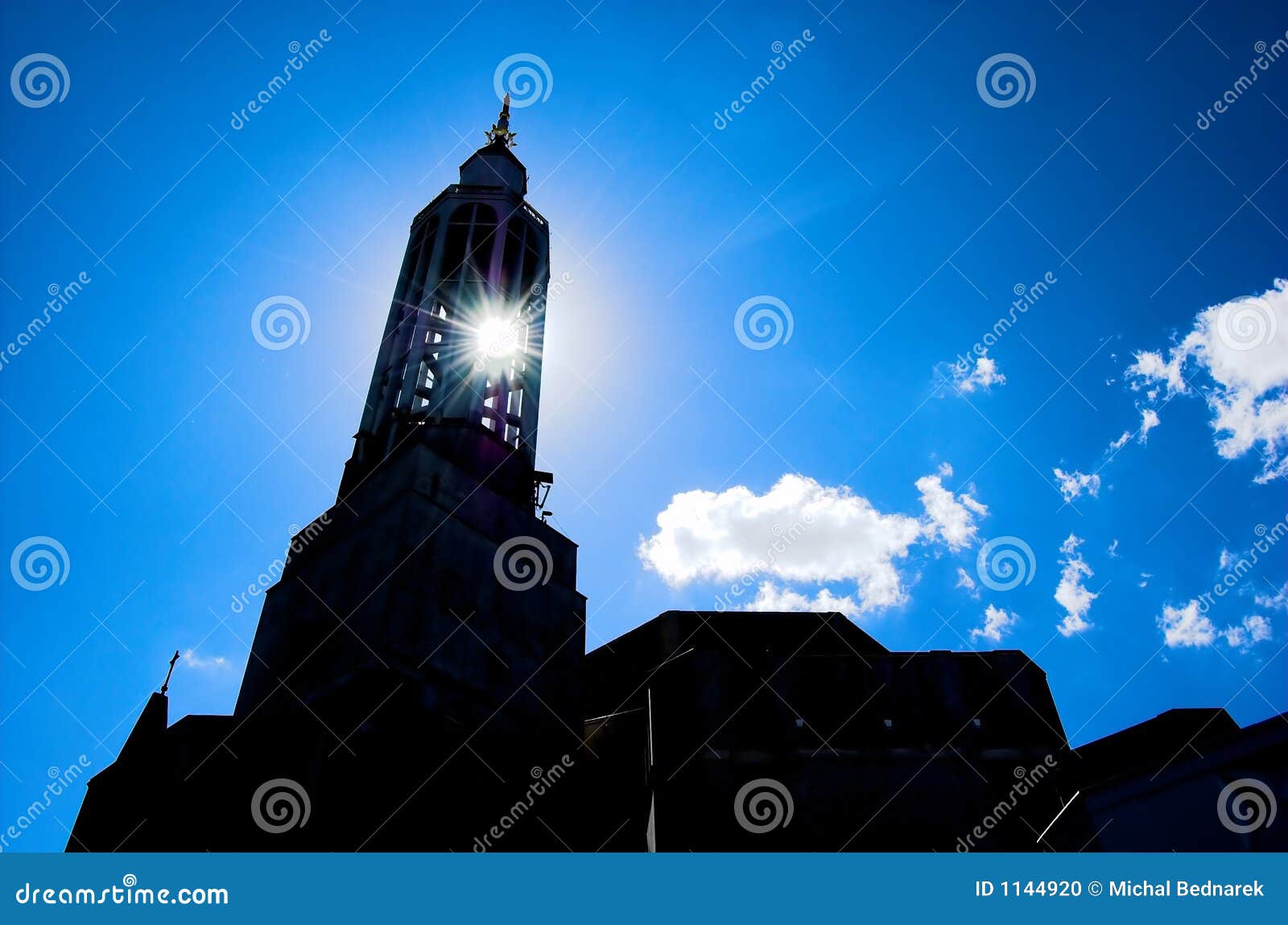 Sun and church stock photo. Image of culture, bell, antique - 1144920