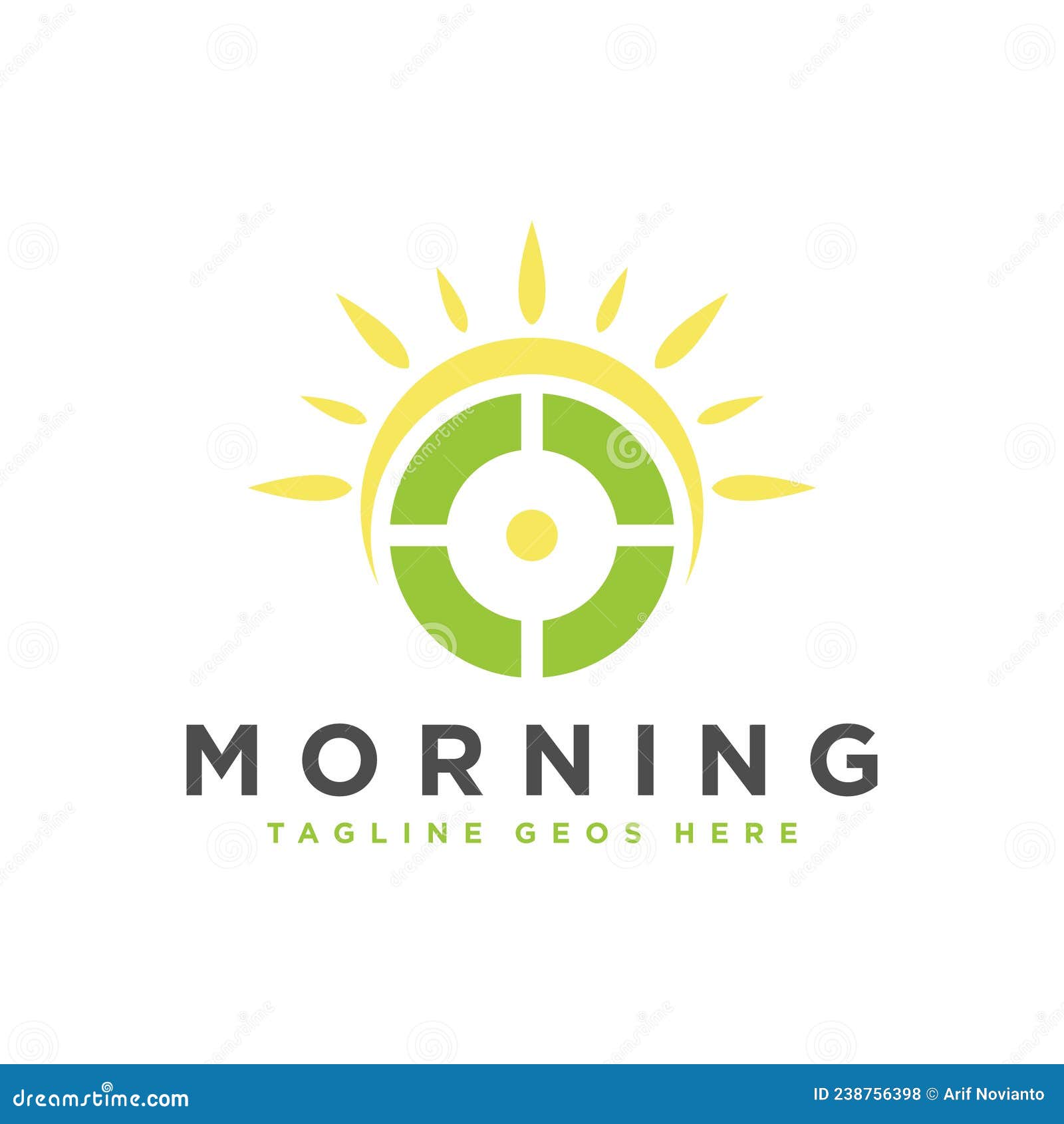 Sun Circle Illustration Logo Design Stock Vector - Illustration of ...