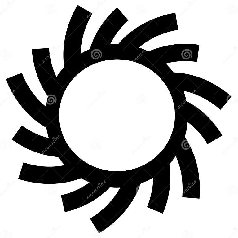 Sun Circle or Ring Symbols stock illustration. Illustration of element ...