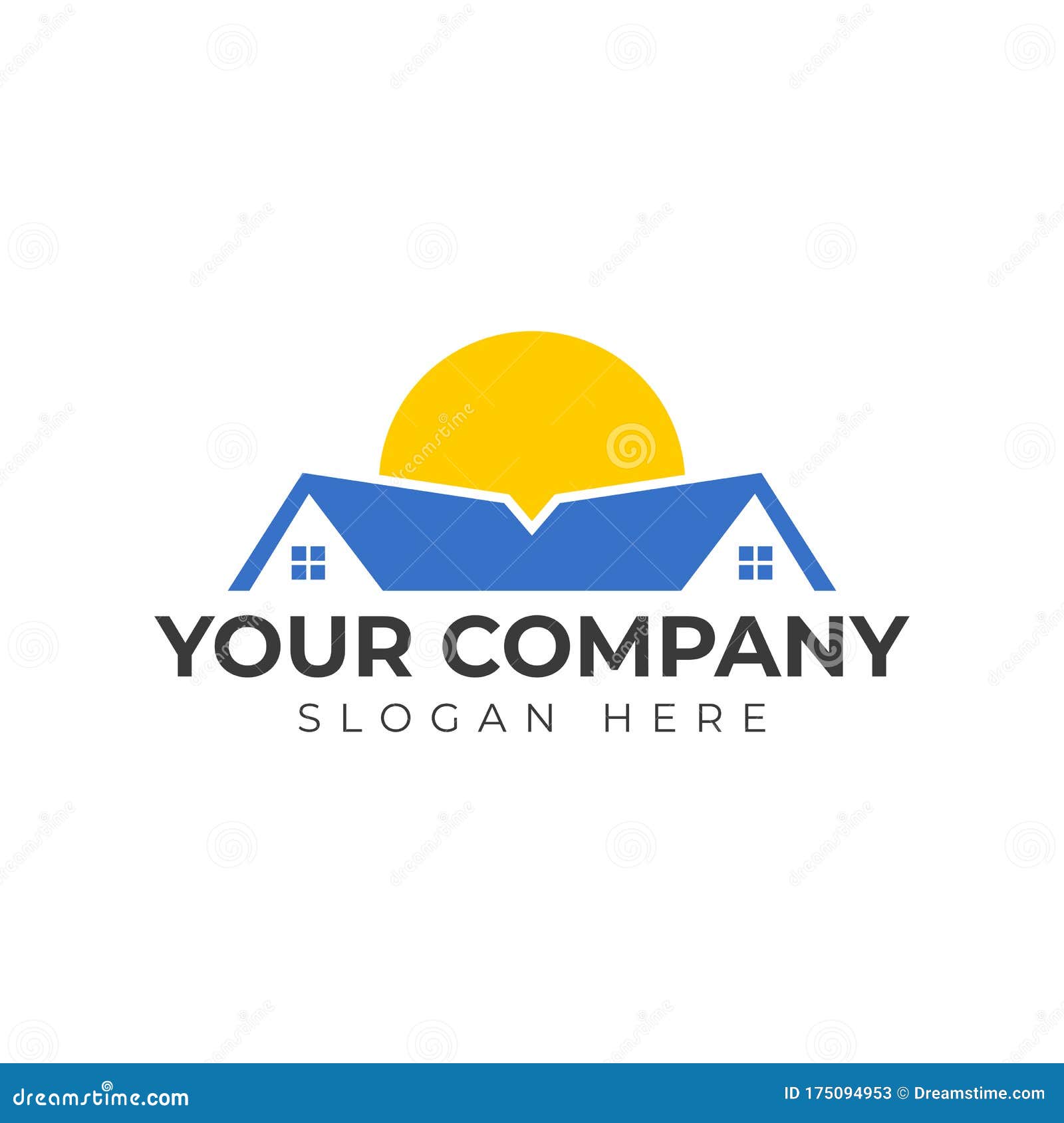 Sun City Logo Design stock vector. Illustration of home - 175094953