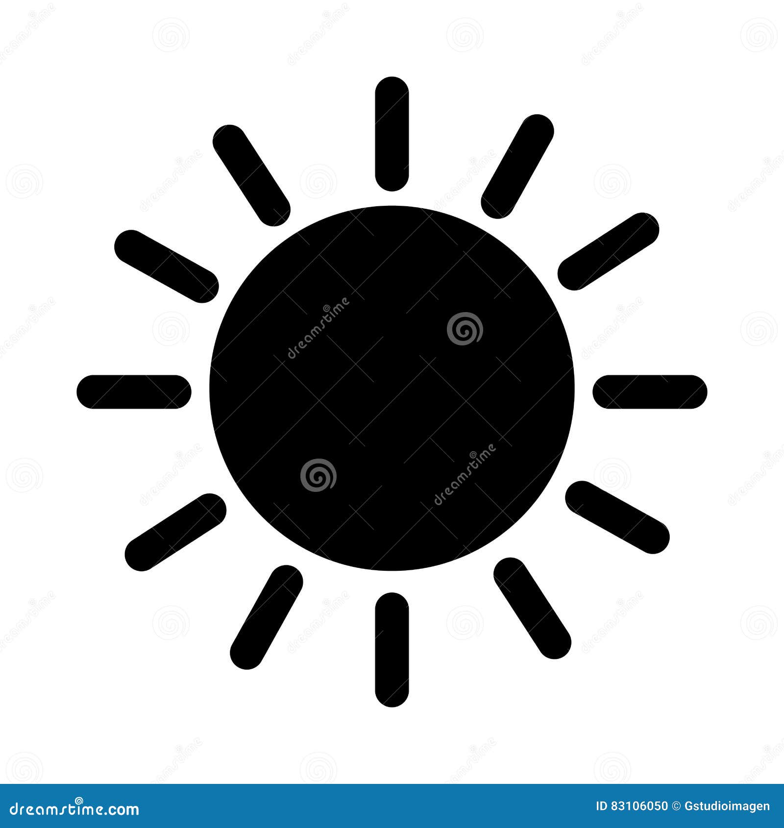 Sun climate sign icon stock illustration. Illustration of sunburst ...