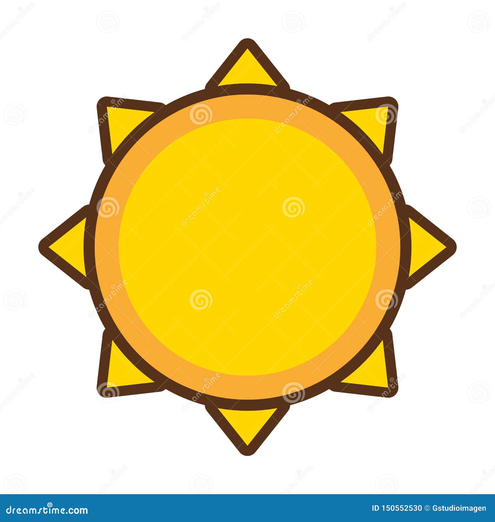 Sun Climate Summer on White Background Stock Illustration ...