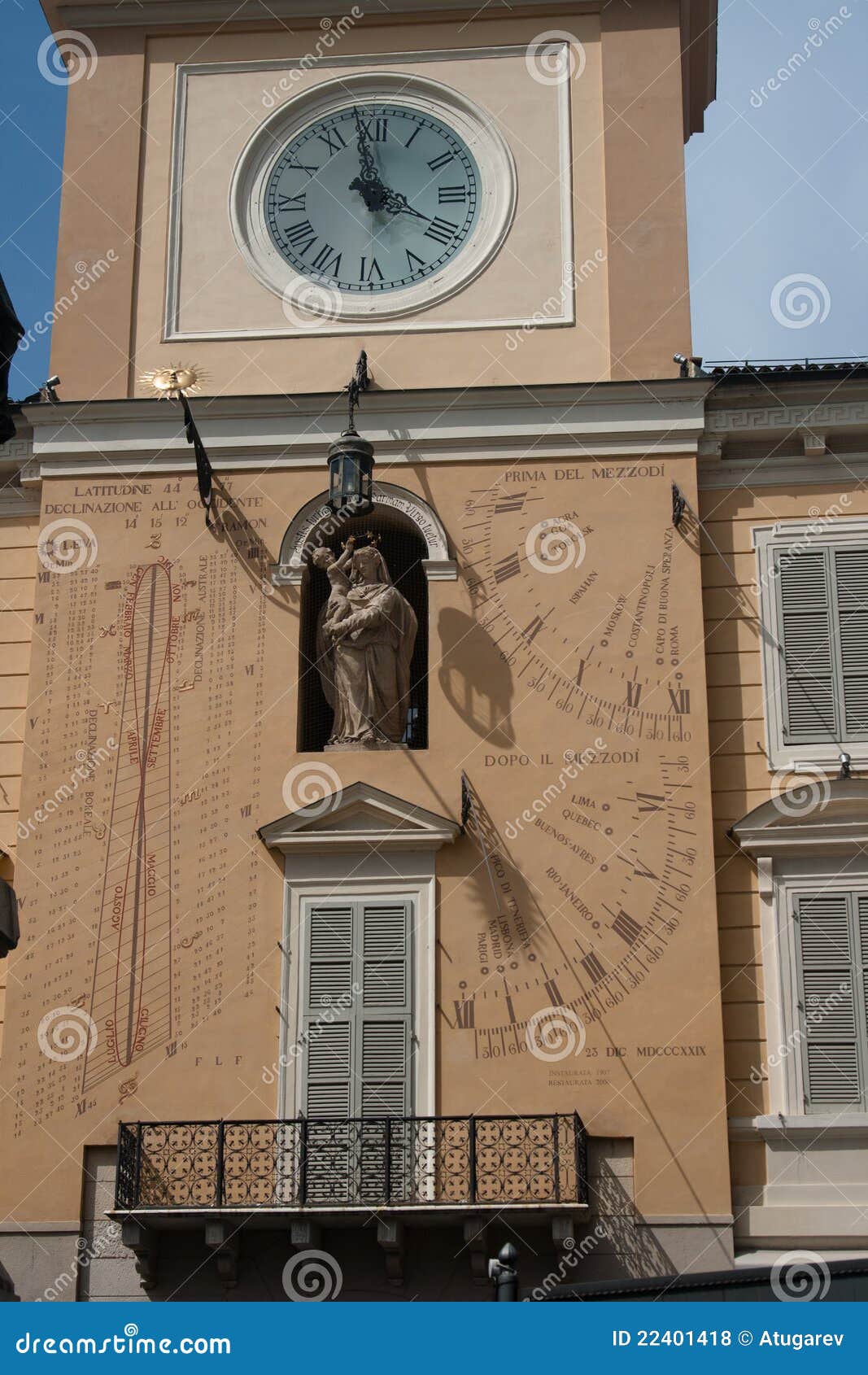 Sun clock stock photo. Image of sunny, architecture, clock - 22401418