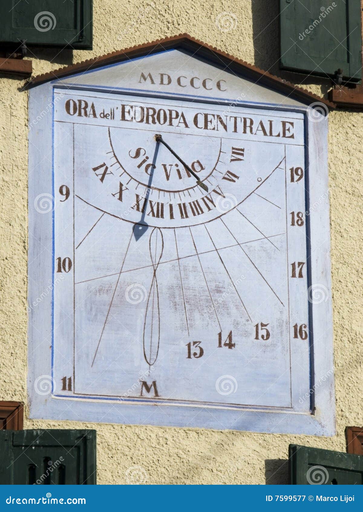 Sun clock stock image. Image of compass, instrument, settlers - 7599577