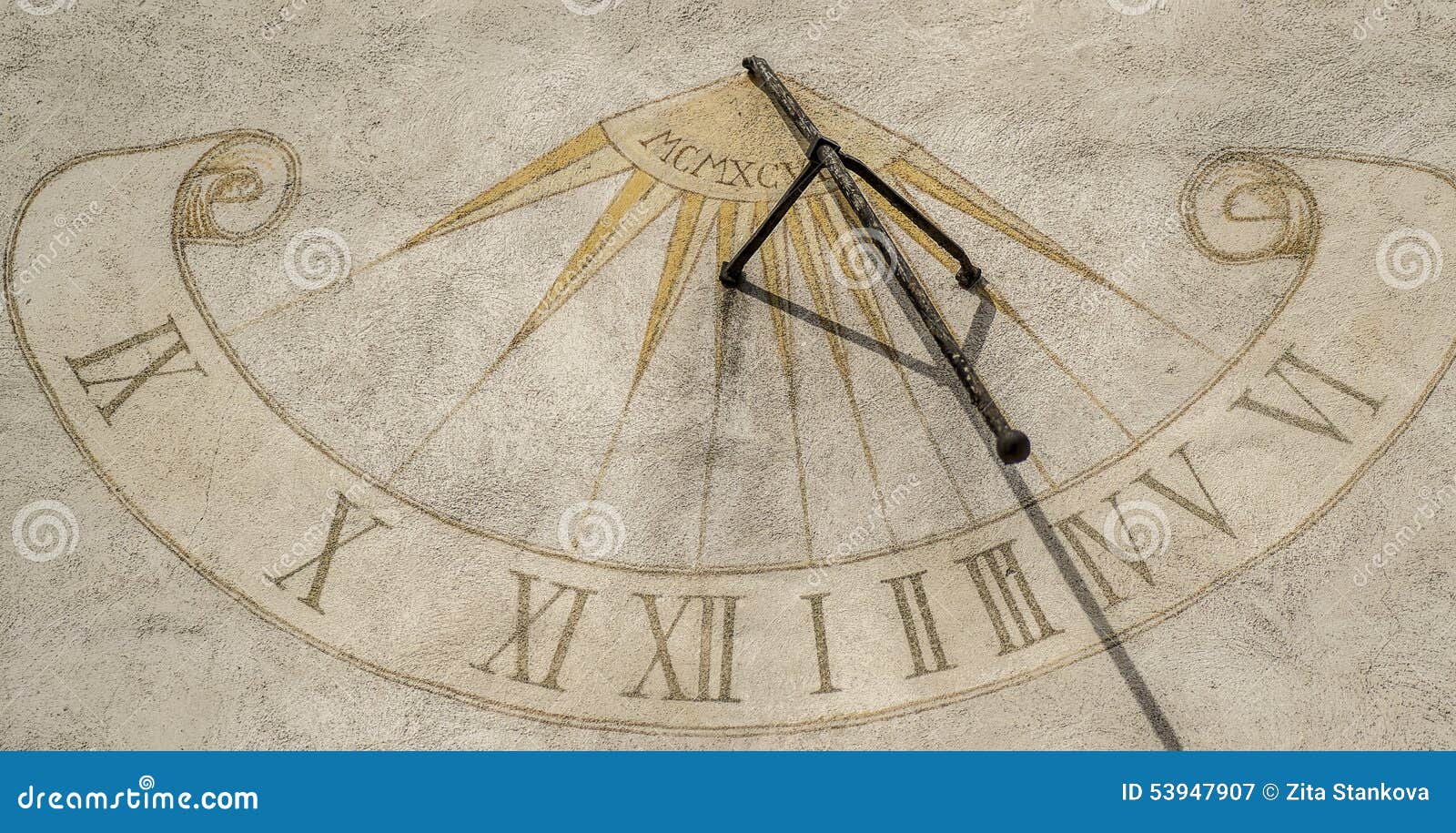 Sun clock stock image. Image of clock, architecture, roman - 53947907