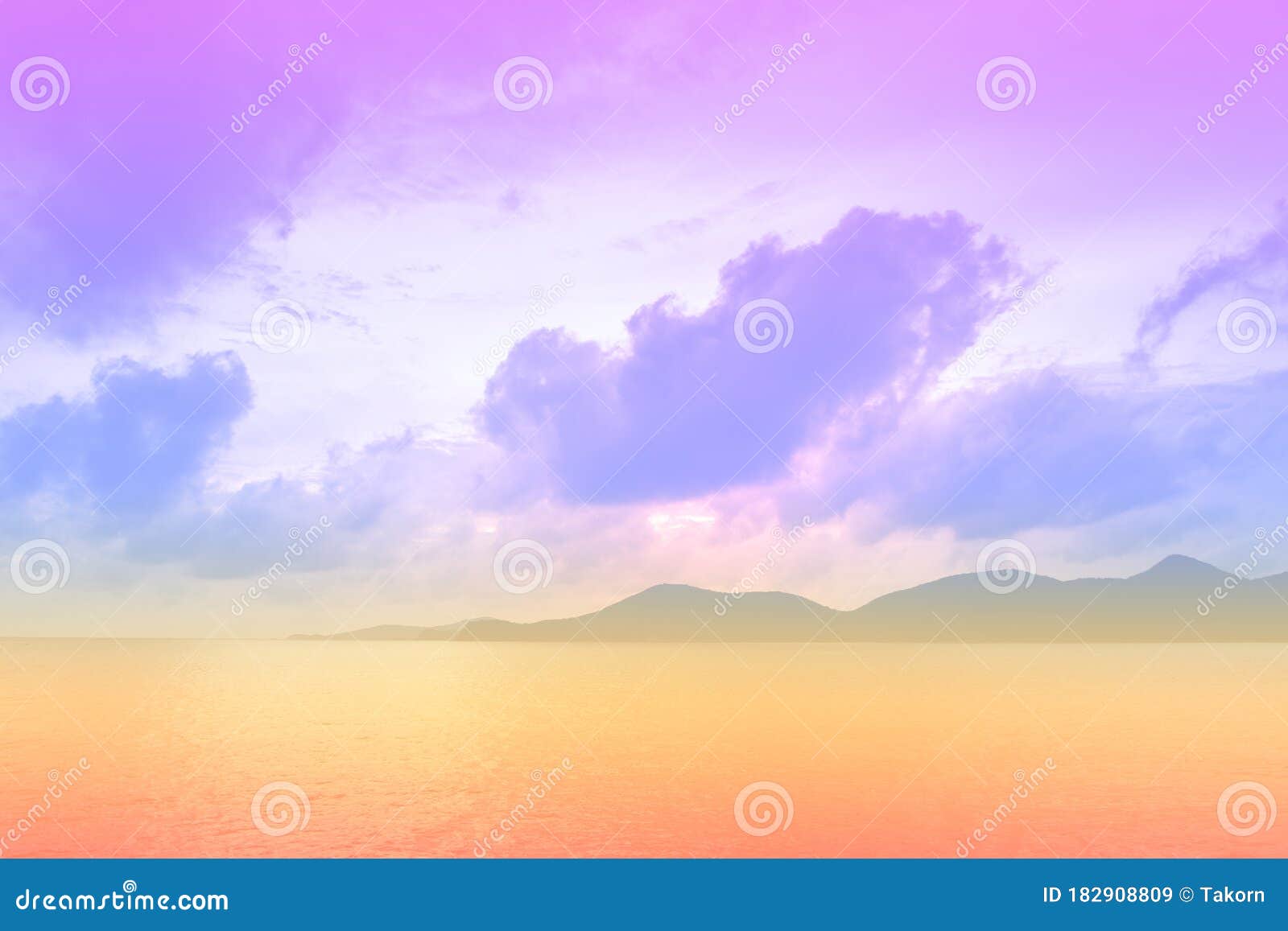 Sun and Cloud Background with a Pastel Colored Stock Image - Image of ...