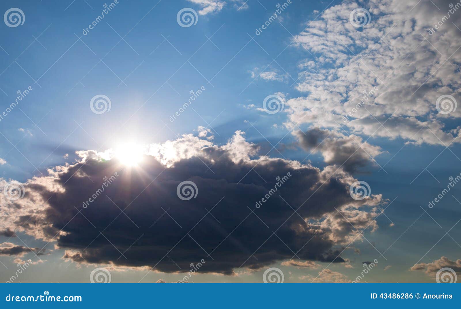 Sun and cloud stock photo. Image of background, halo - 43486286