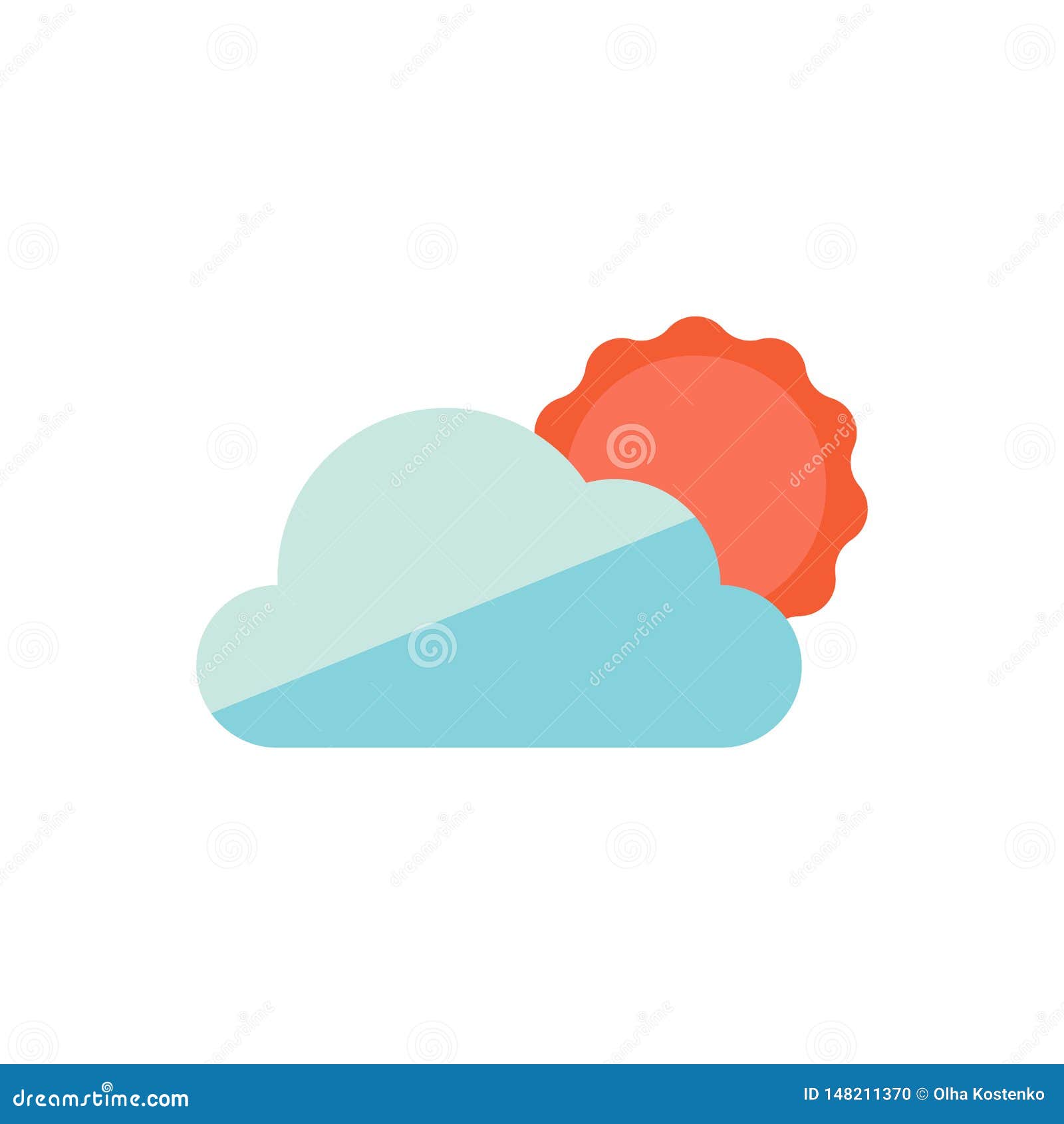 Sun and cloud icons stock vector. Illustration of banner - 148211370