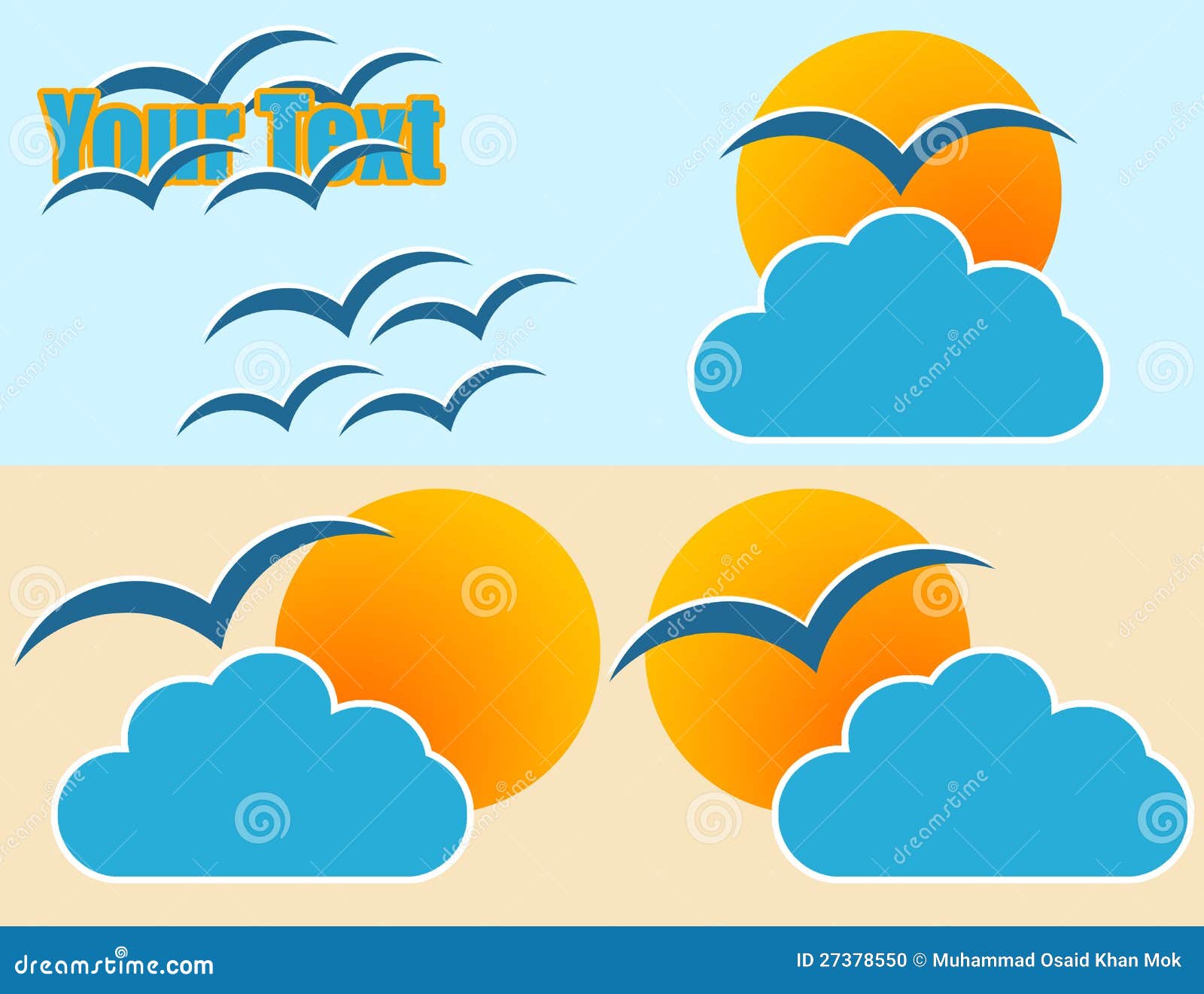Sun and cloud logo stock illustration. Illustration of environment ...