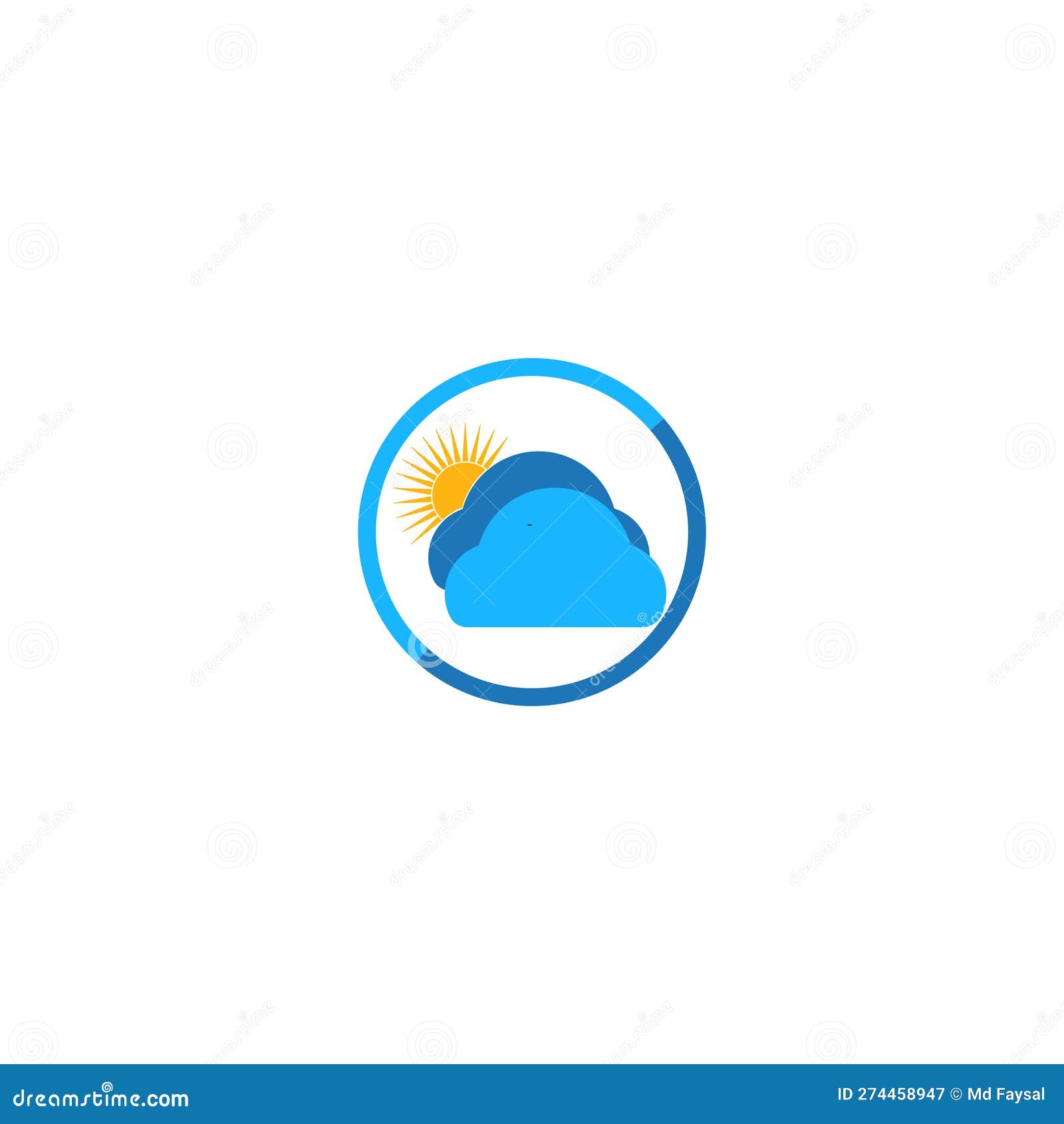 SUN Cloud Logo Design Template Stock Vector - Illustration of logo ...