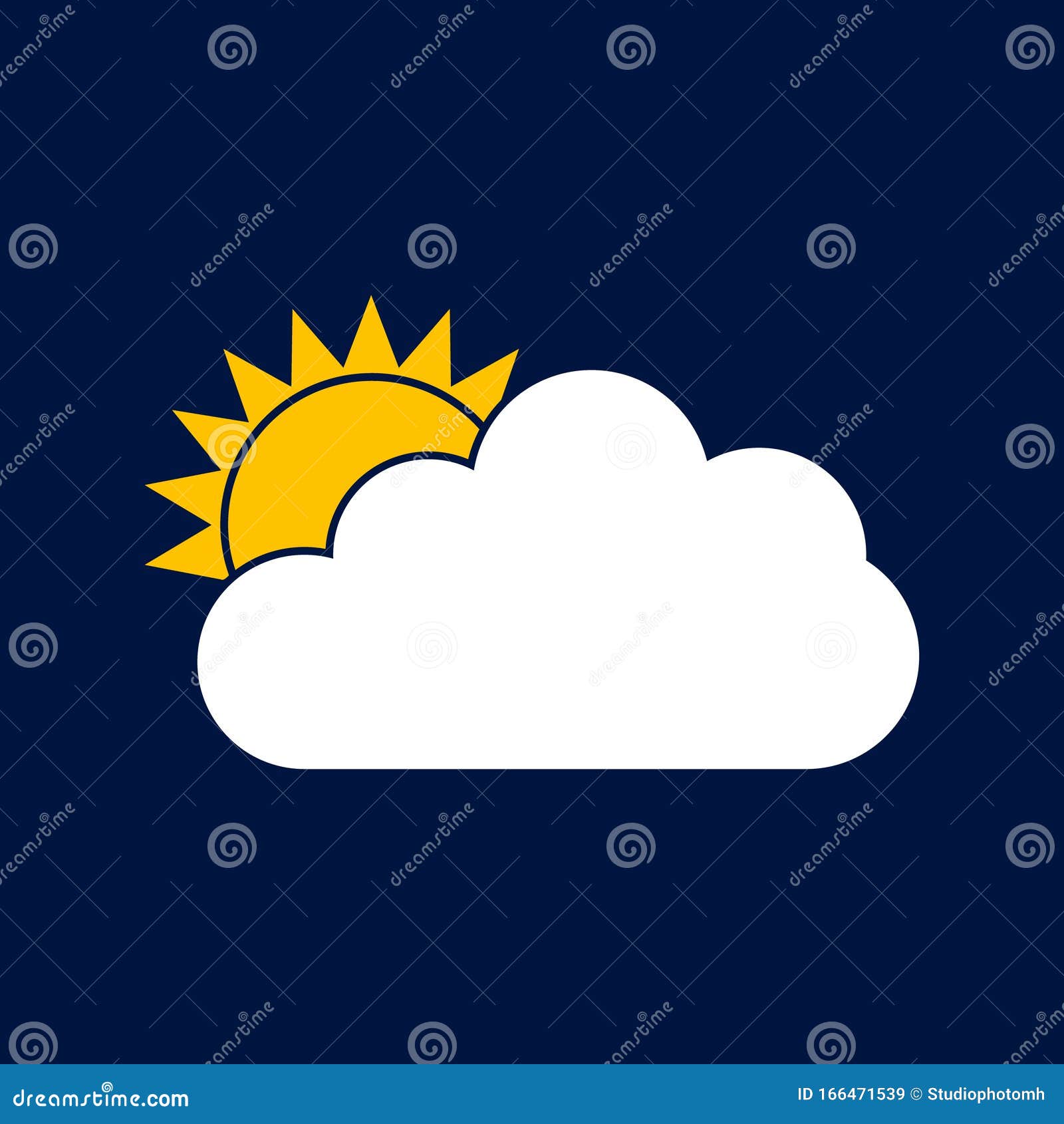 Sun Cloud. Simple Vector Modern Icon Design Illustration Stock Vector ...
