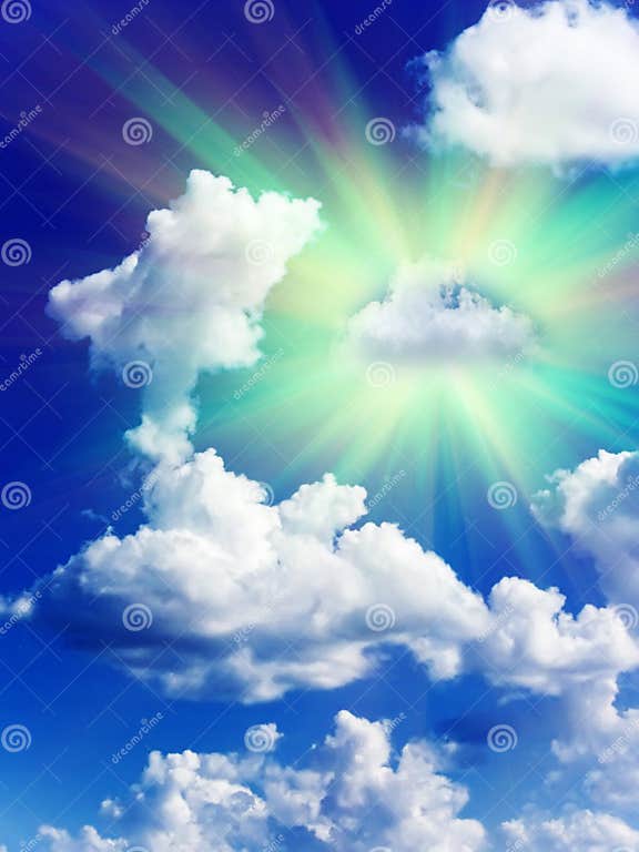 Sun cloud sky stock photo. Image of water, abstract, light - 10777296