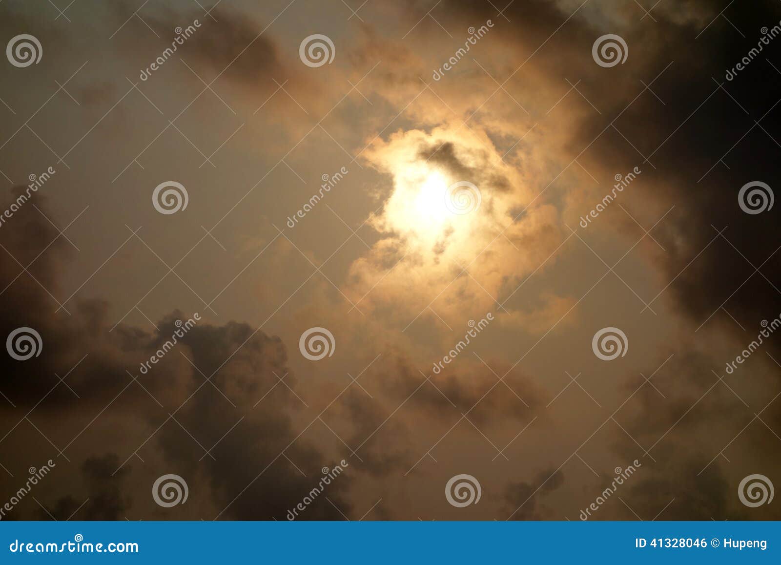 Sun with clouds stock photo. Image of gloom, dusk, beautiful - 41328046
