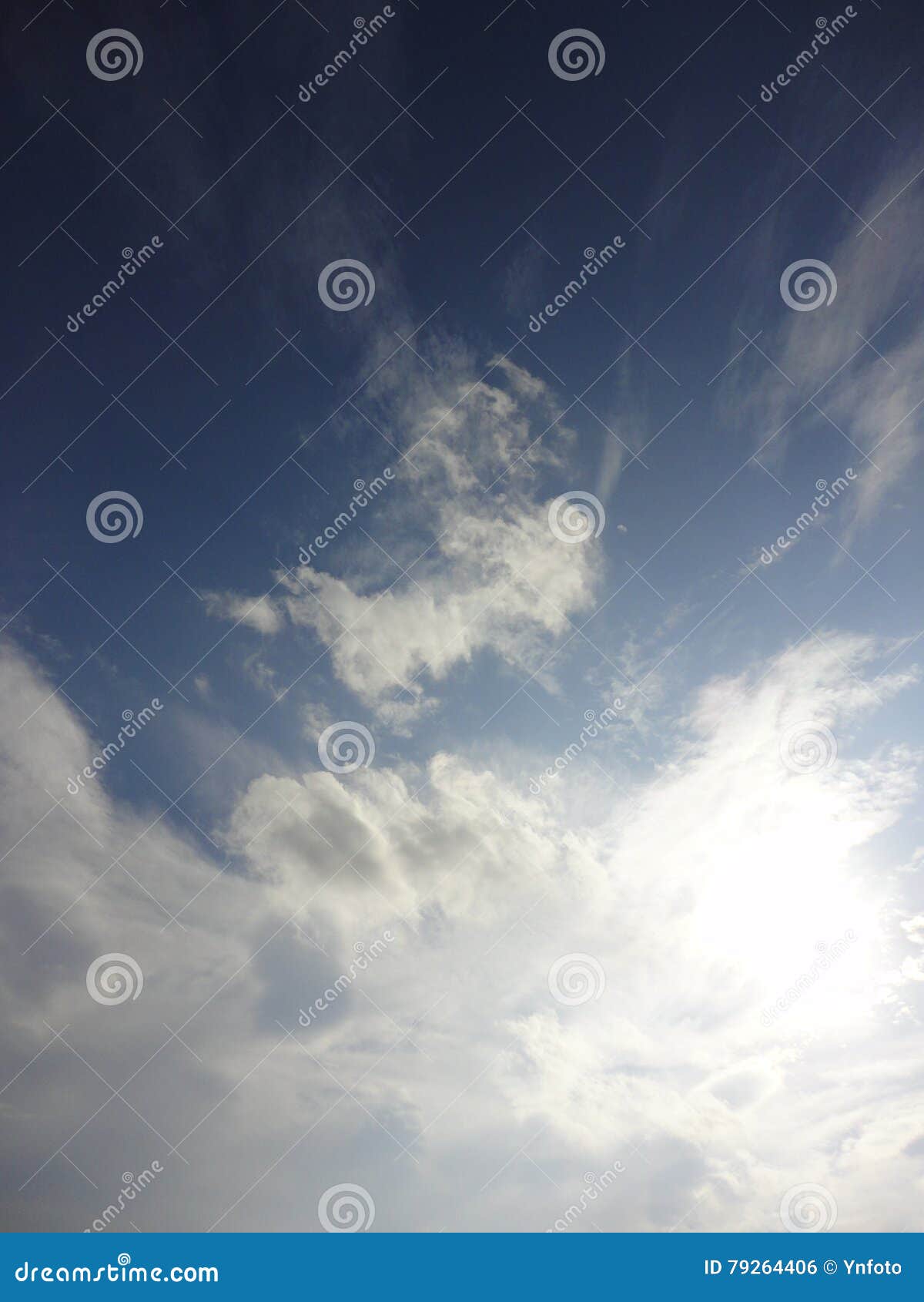 Sun and Clouds with Blue Autumn Sky Stock Photo - Image of japan, cloud ...