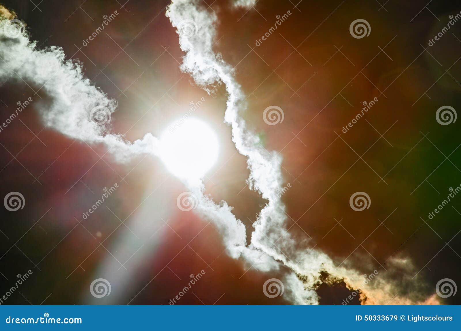 Sun and clouds stock image. Image of scene, skylight - 50333679