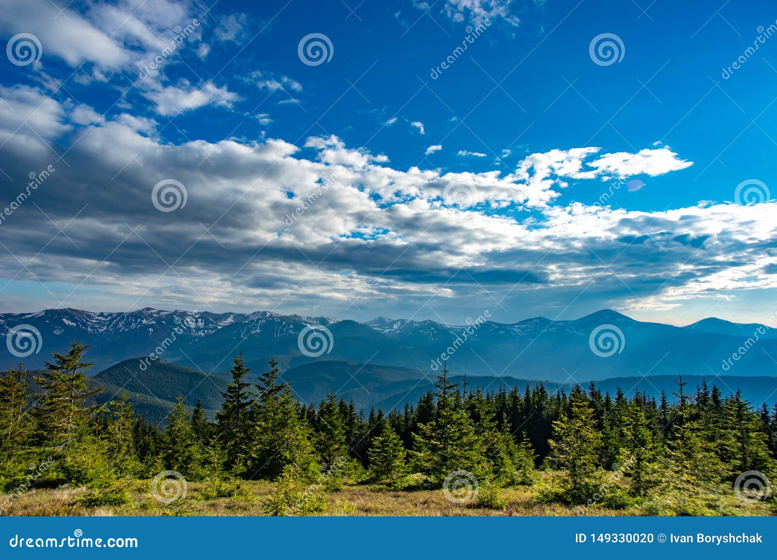 The Sun and Clouds Over the Ridge Stock Photo - Image of divine, calm ...