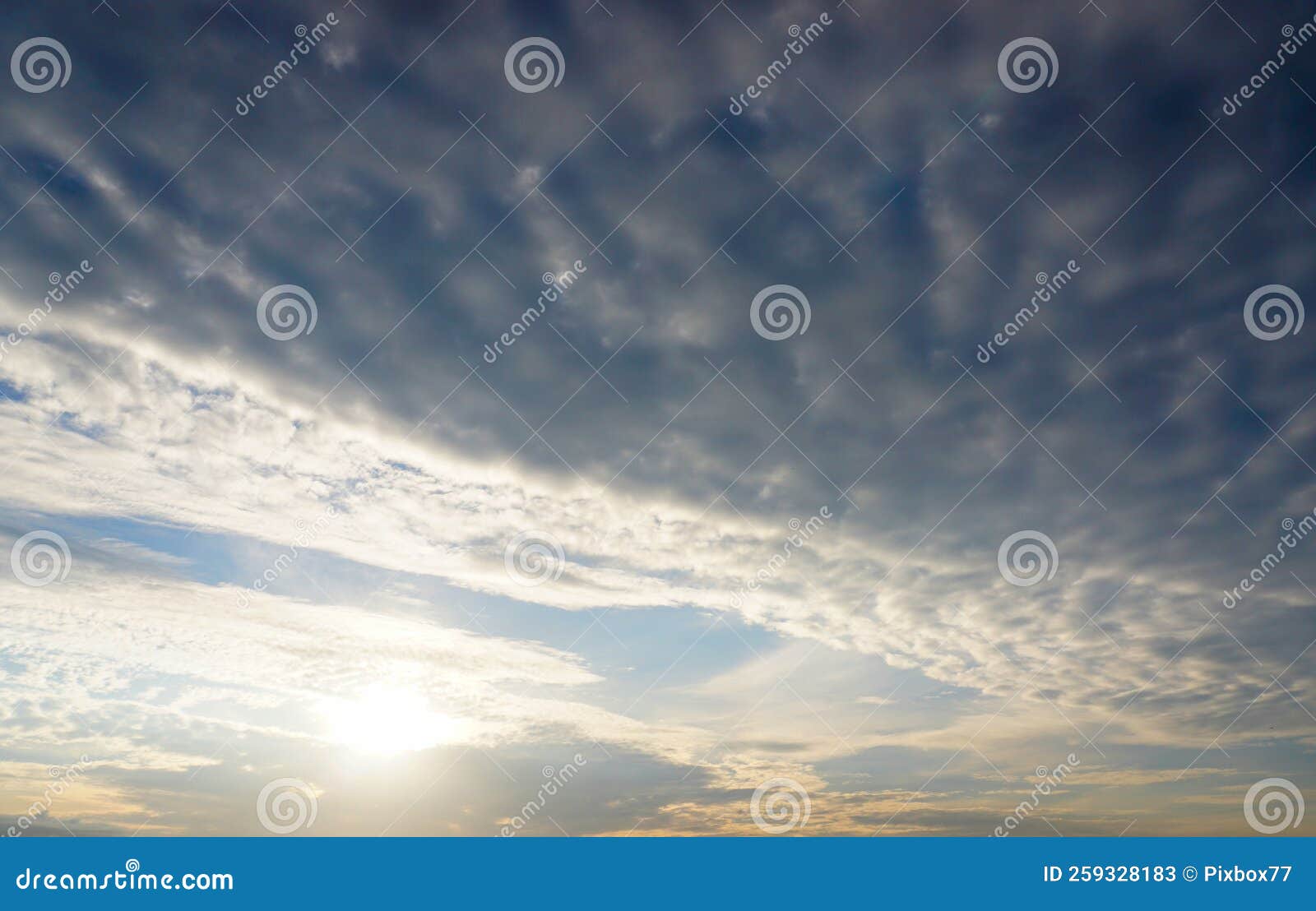Sun and Clouds in Sky, Nature Stock Image - Image of beautiful ...