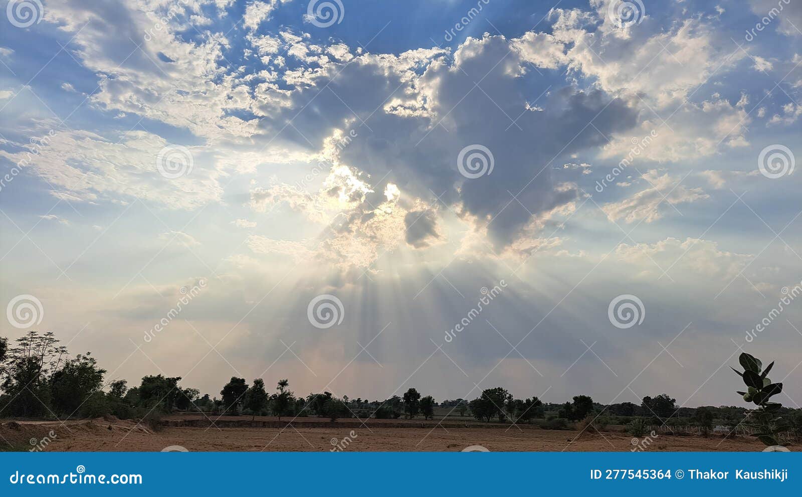 Sun during the Cloudy Sky, and at this Time Amazing Sun Rays Come from ...
